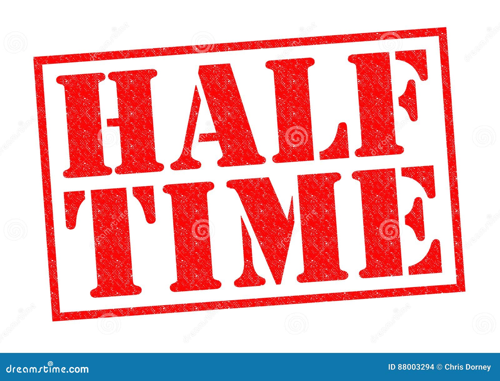 Half Time Rubber Stamp Cartoon Vector | CartoonDealer.com #101286955