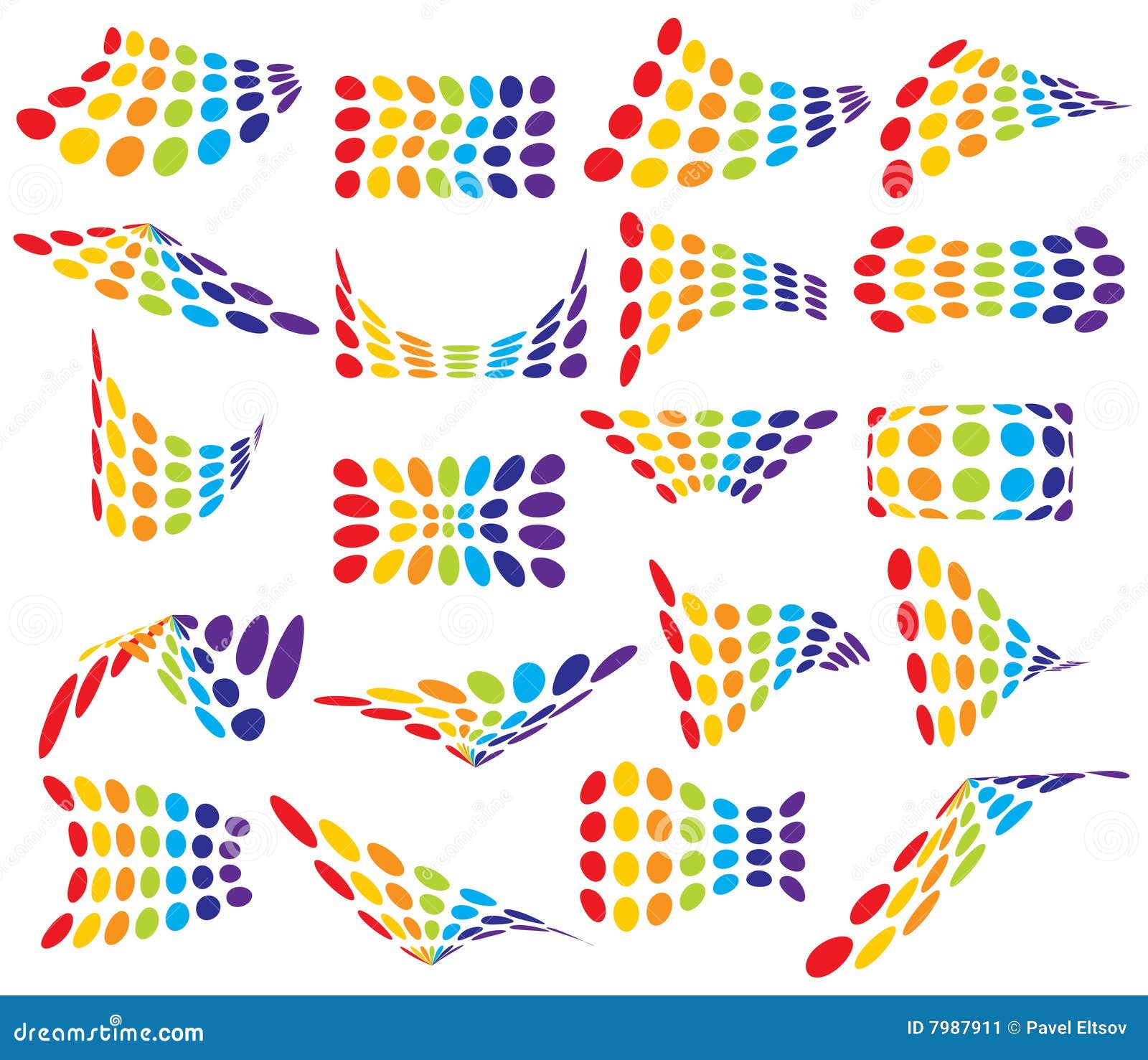 Half-tone design elements stock vector. Illustration of dotted - 7987911