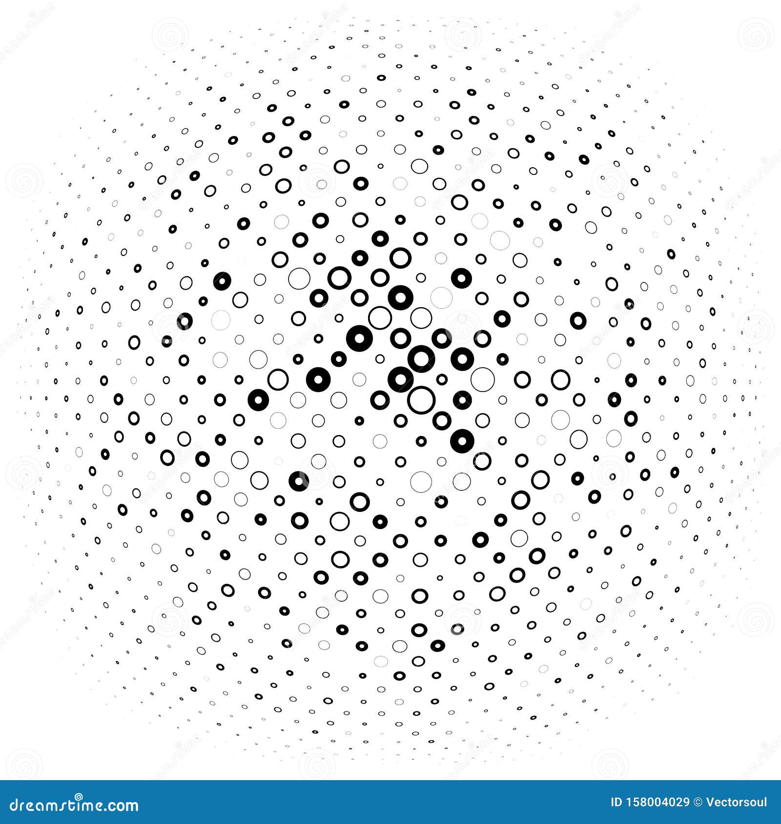 Half-tone Dots, Circles, Dotted Element. Sphere, Orb or Globe ...