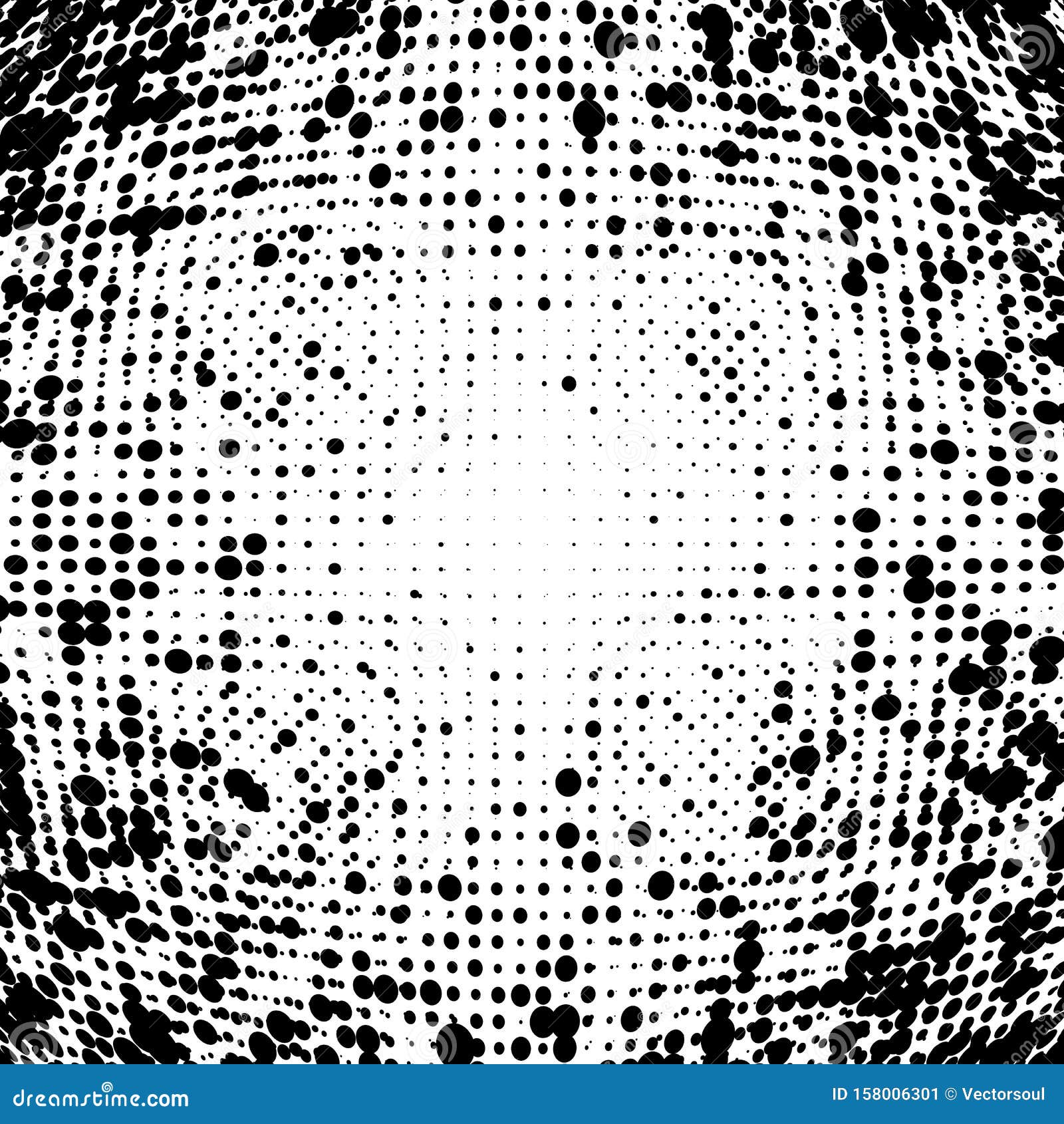 Half-tone Dots. Dotted, Circles Pattern. Sphere, Orb or Globe ...