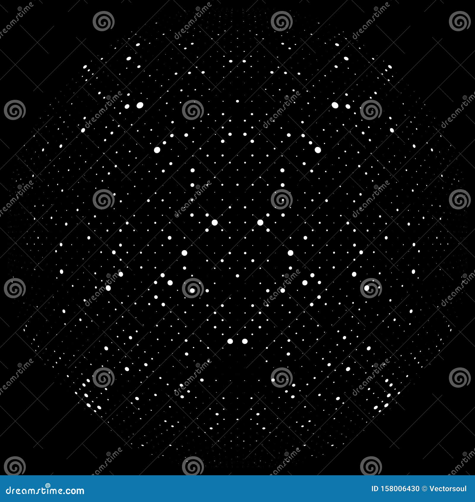 Half-tone Dots. Dotted, Circles Pattern. Sphere, Orb or Globe ...