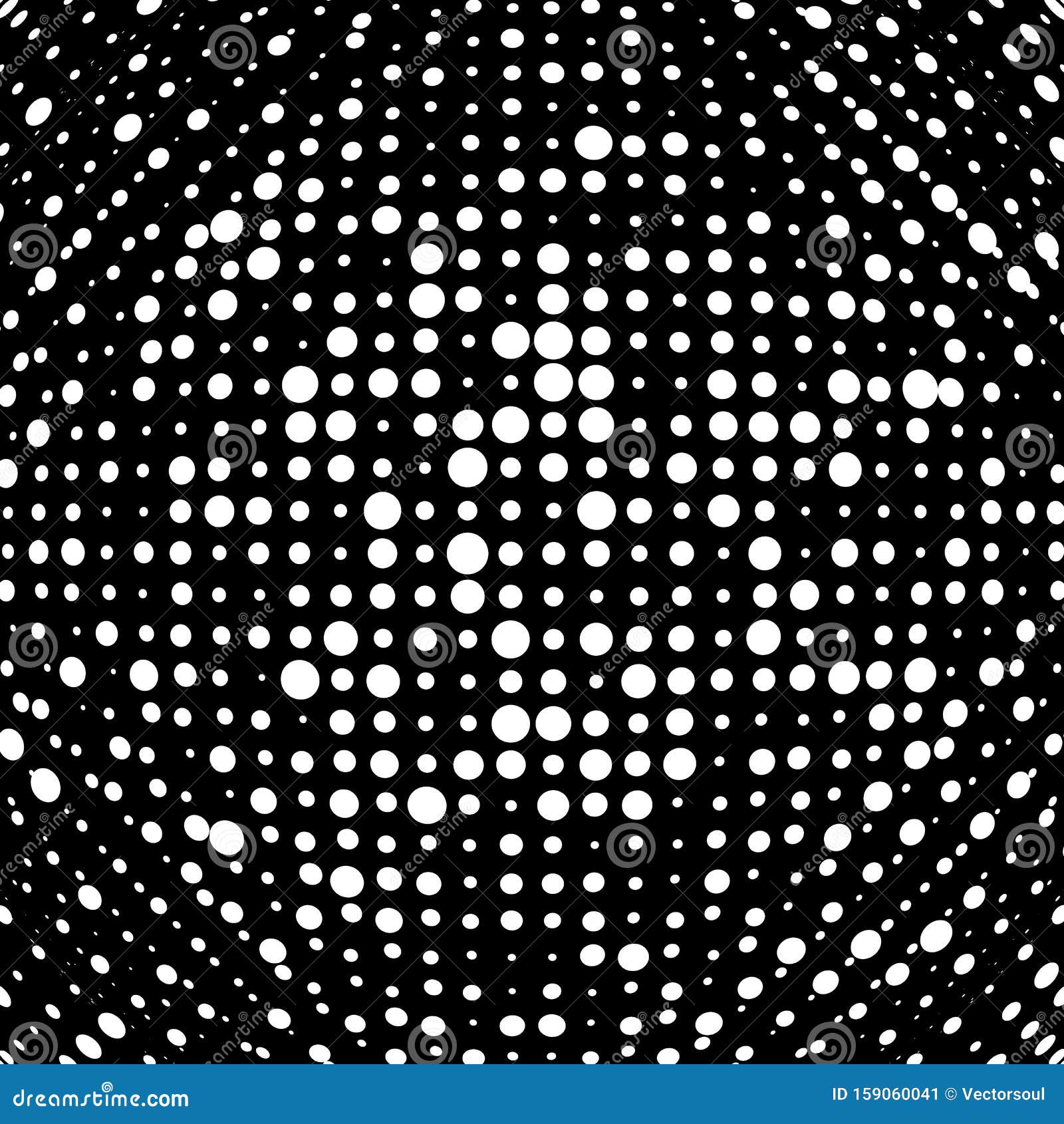 Half-tone Dots. Dotted, Circles Pattern. Sphere, Orb or Globe ...