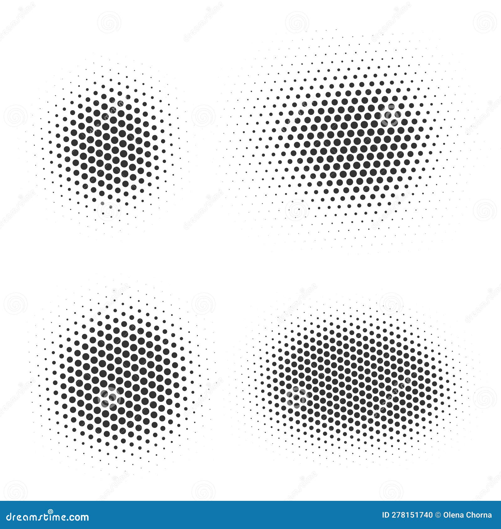 Half Tone Dotted Circles. Vector Round Shape with Grunge Texture Stock ...