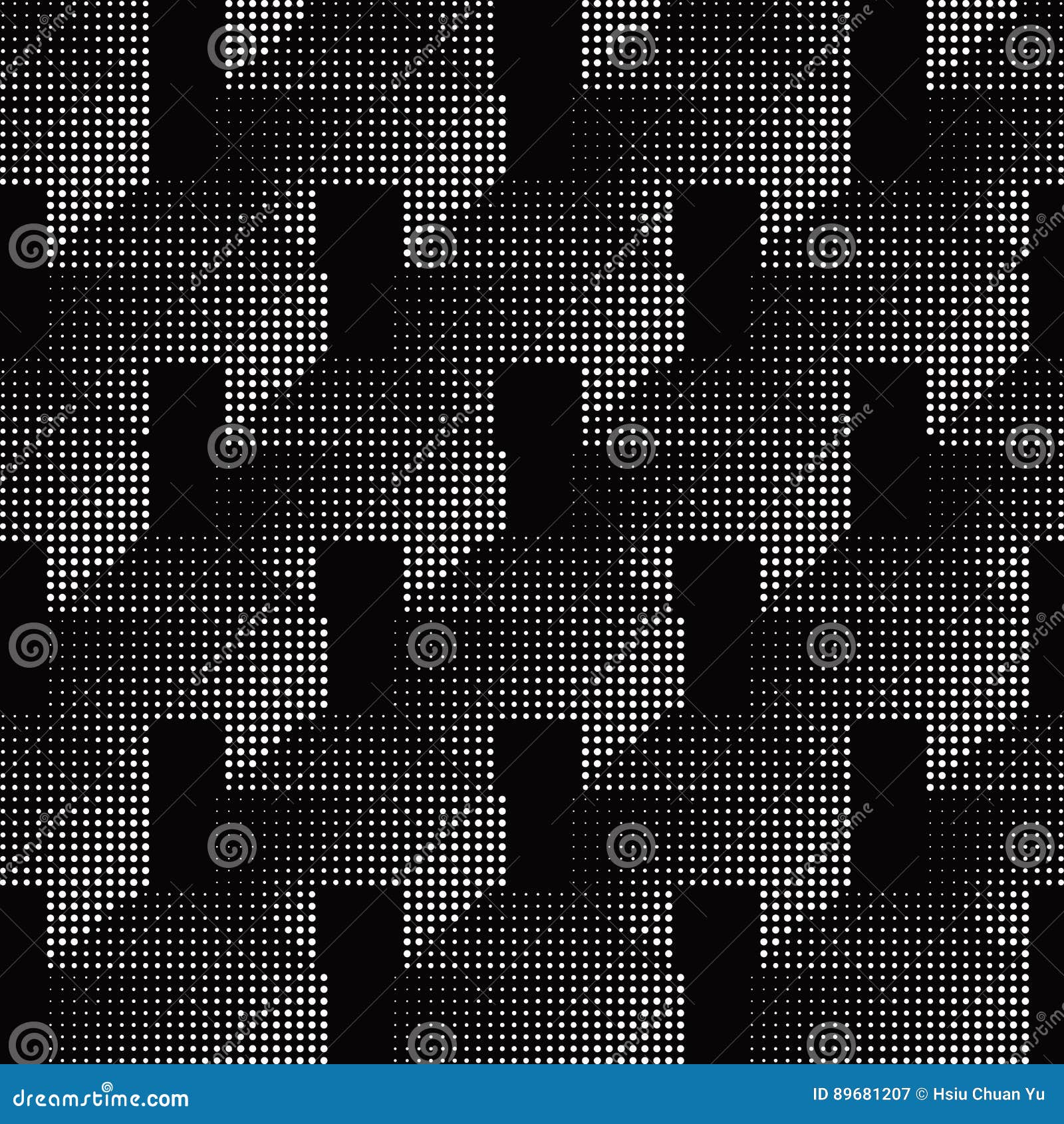 Half Tone Gradient Seamless Background 3D Geometry Polygon Stock Vector ...