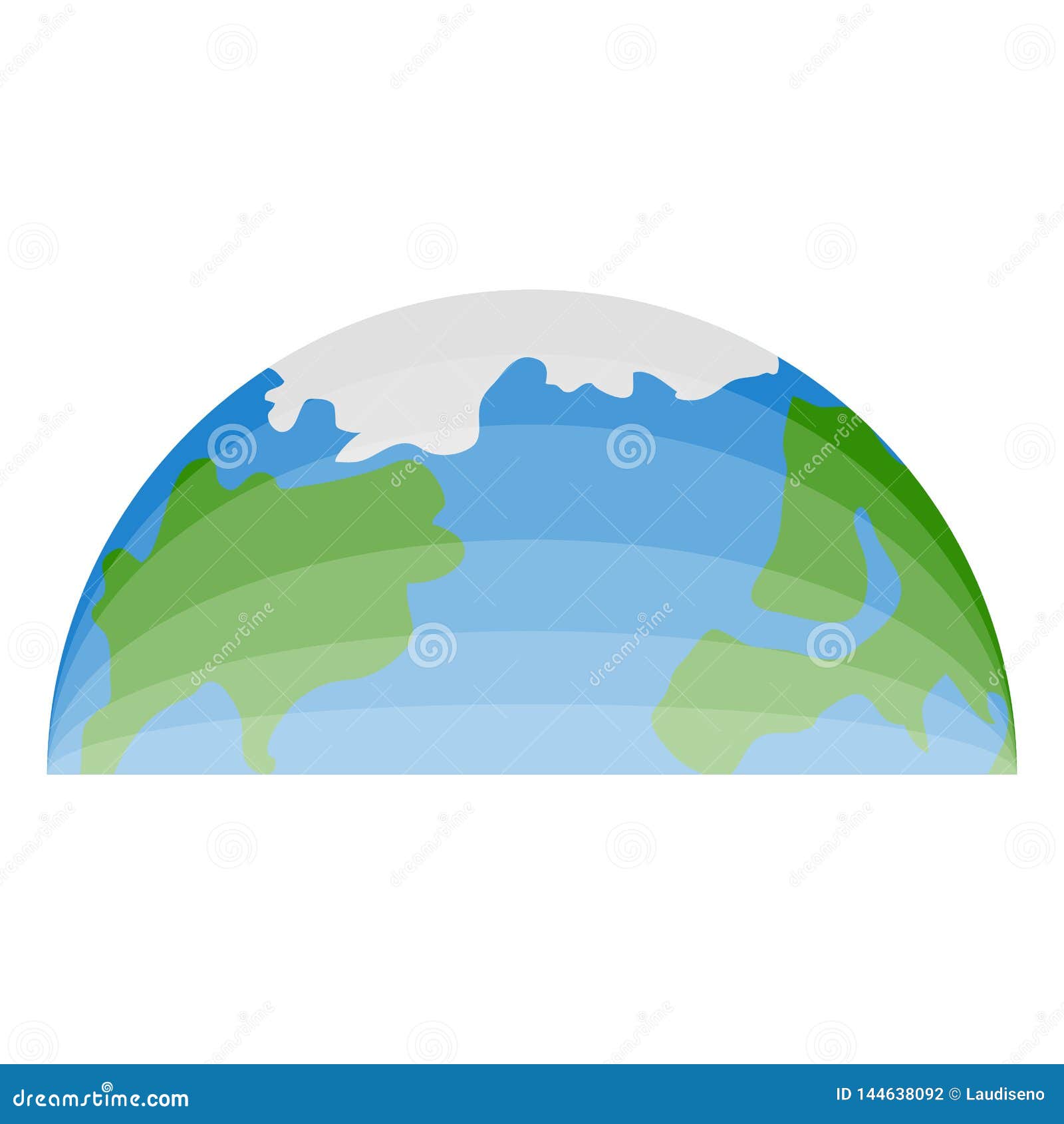 Half top of our planet stock vector. Illustration of environmental ...