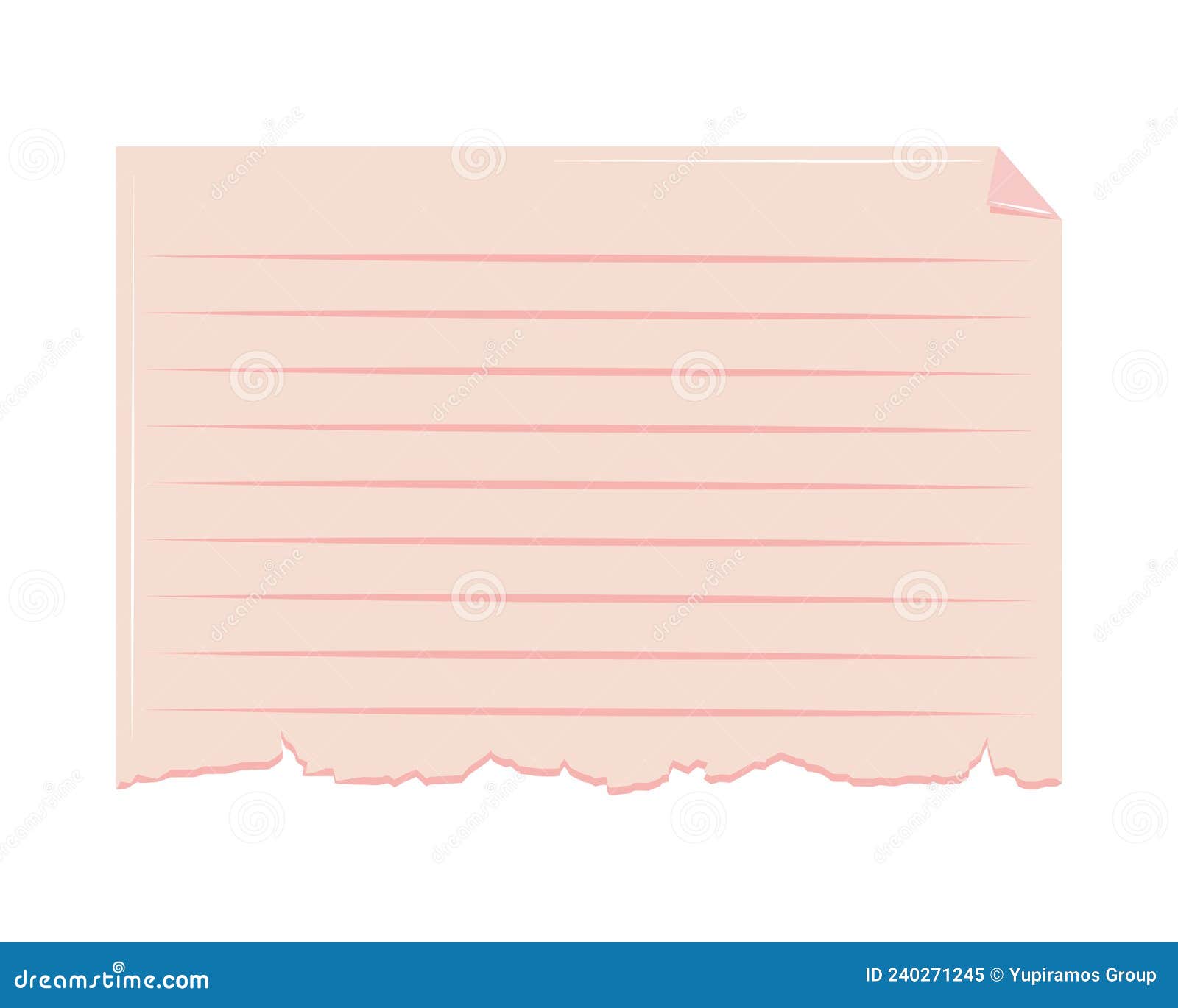 Half torn paper stock illustration. Illustration of note - 240271245