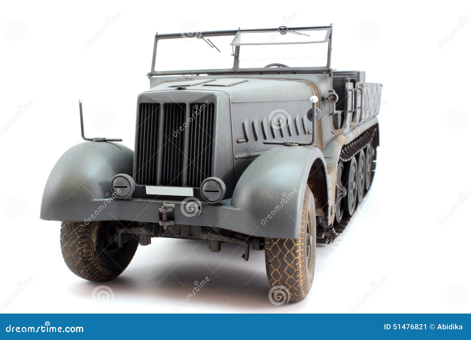 Half-track Car Perspective View Stock Image - Image of dust, gray: 51476821
