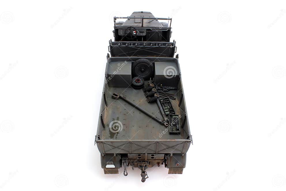 Half-track Model Rear View from Above Stock Photo - Image of armored ...