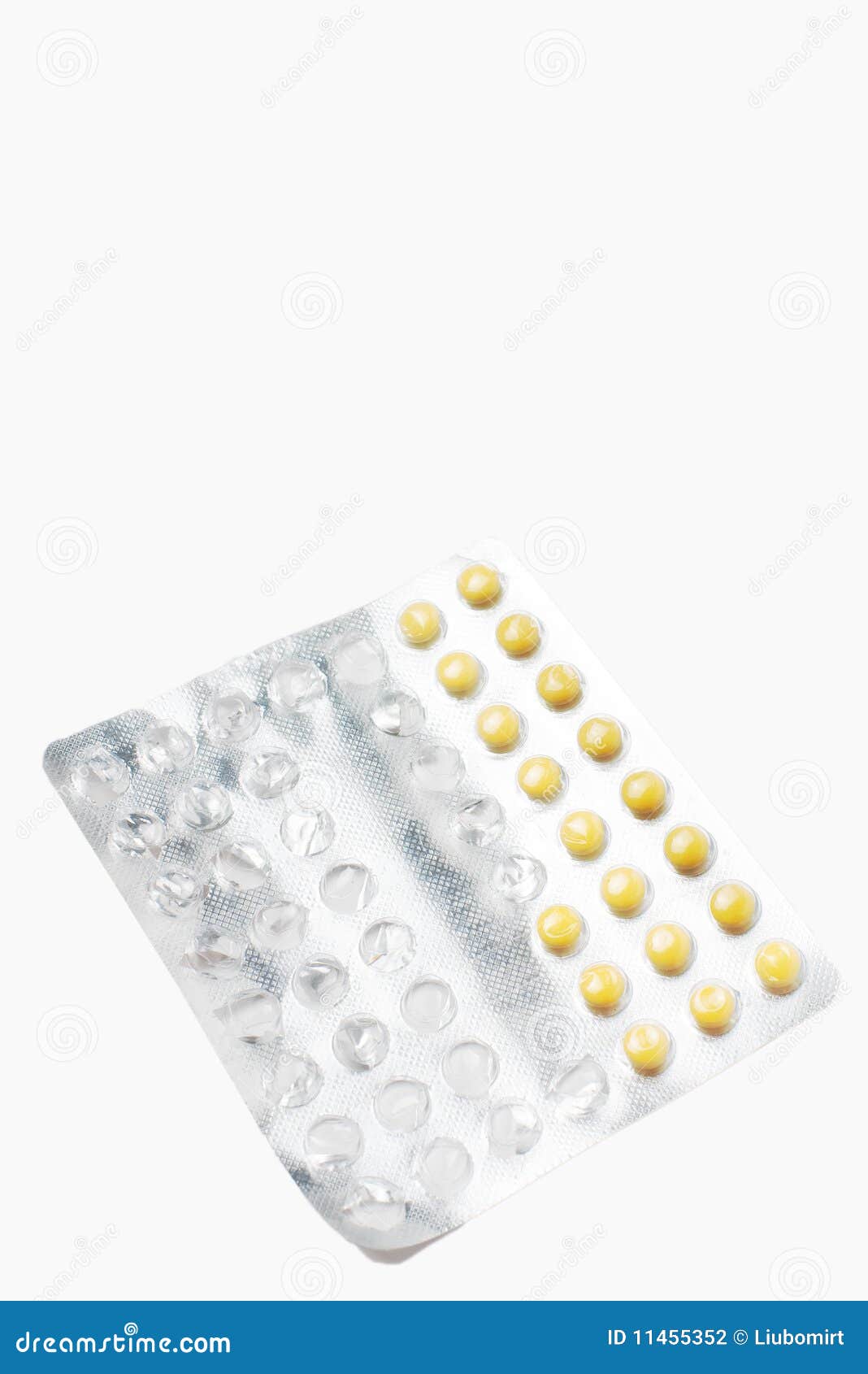 Half-used pack of pills stock photo. Image of small, crumpled - 11455352