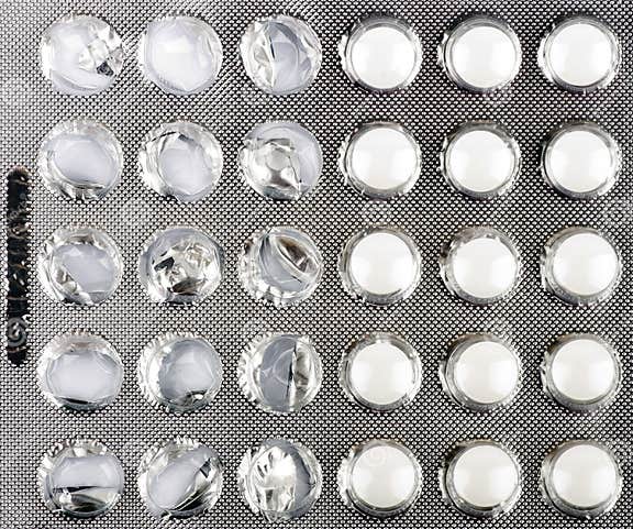 Half used pack of tablets stock photo. Image of health - 18468342