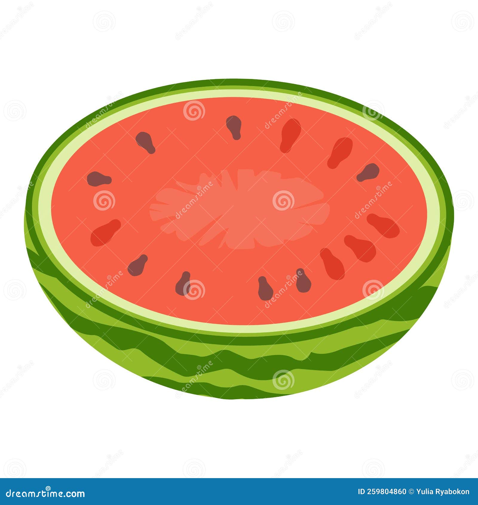 Half Watermelon Icon Cartoon Vector. Fruit Slice Stock Vector ...