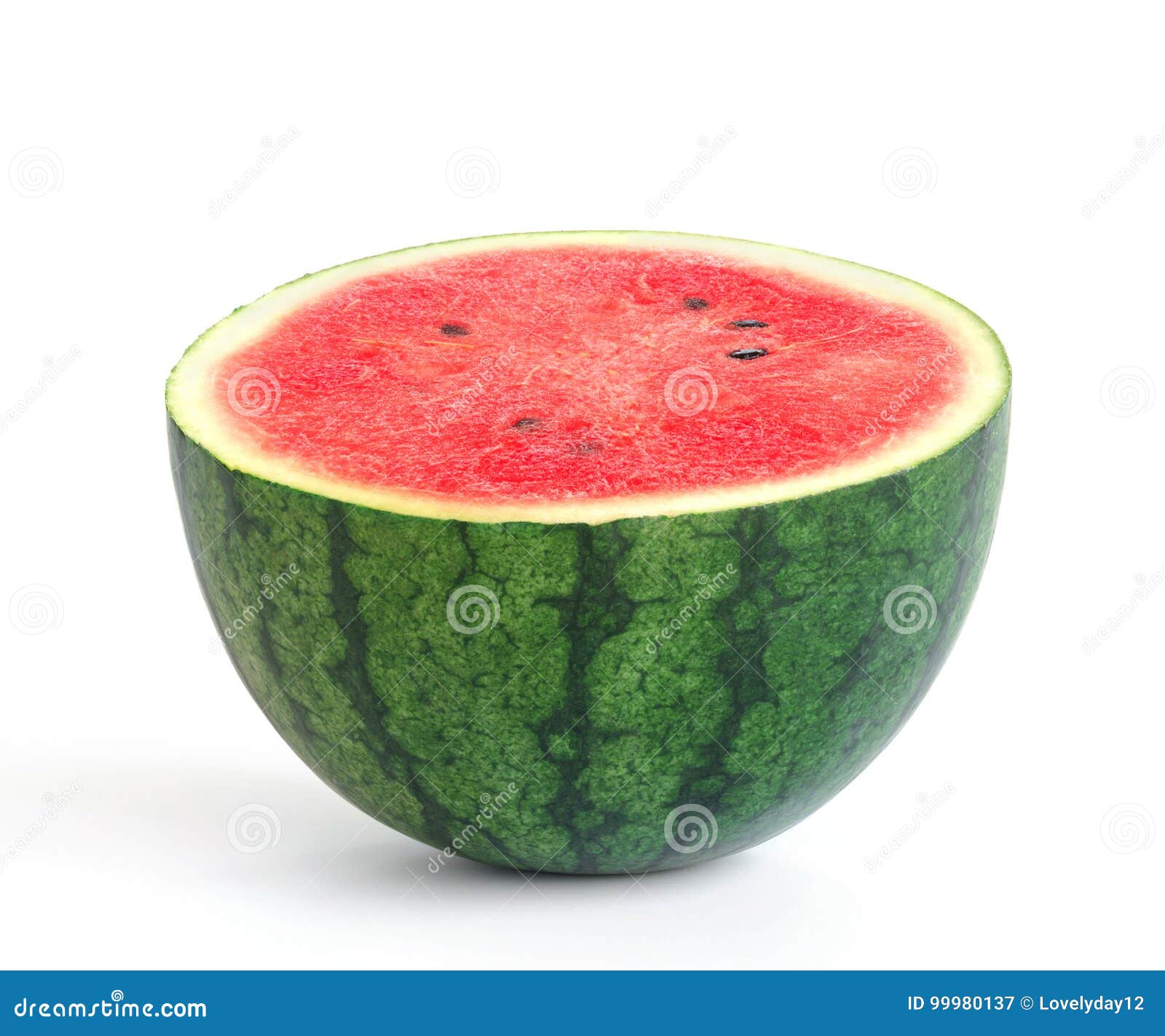 Half of Watermelon Isolate on White Stock Image - Image of ripe ...