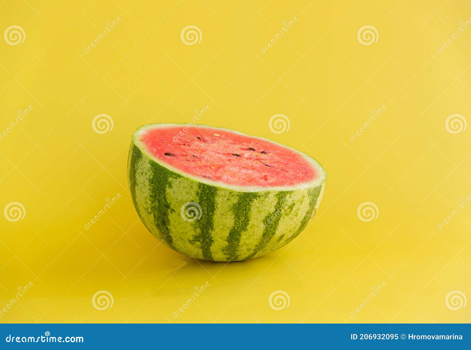 Half Watermelon Isolated on White Background Side View Stock Image ...