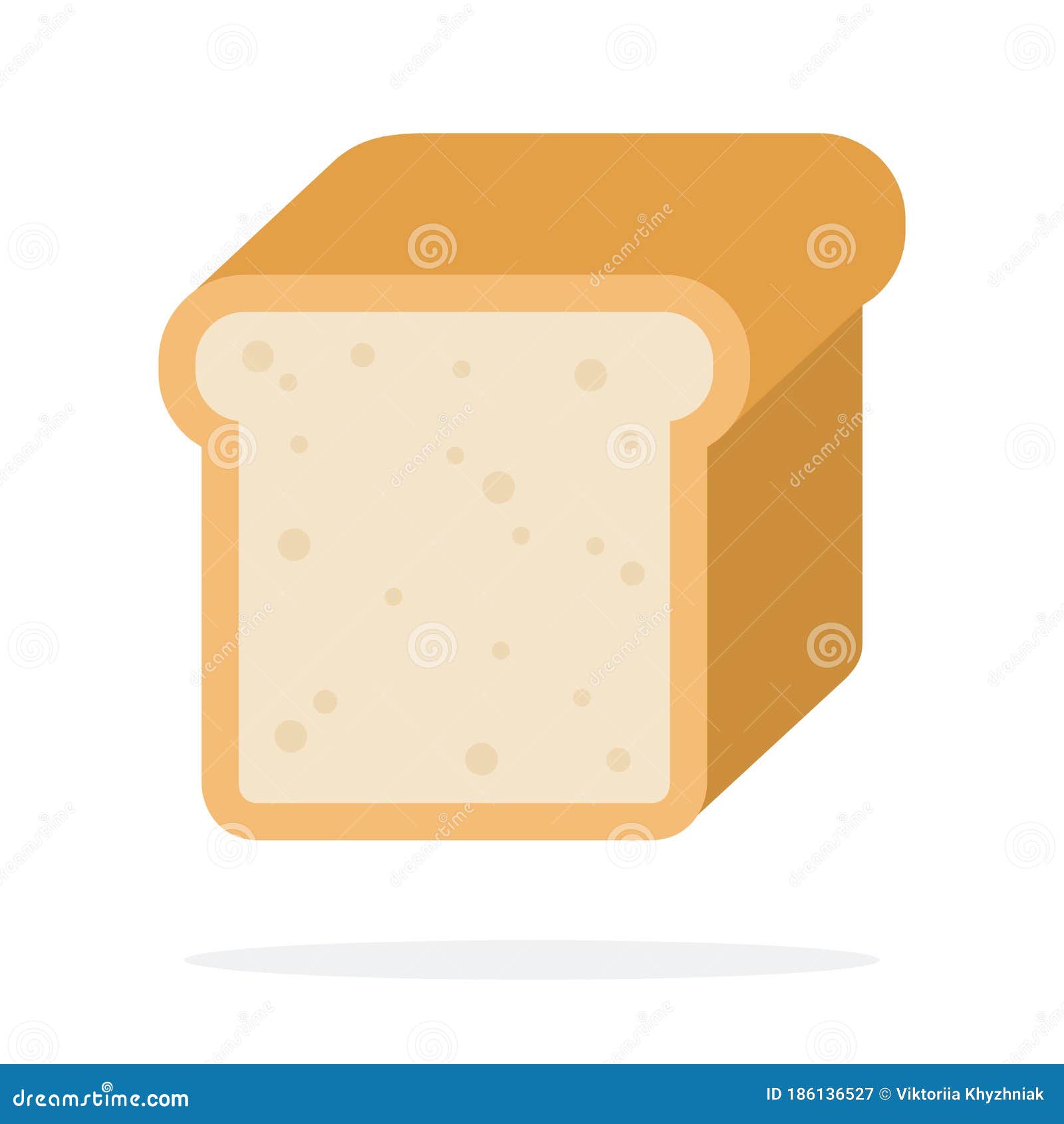 Half of Wheat Bread in a Section Flat Isolated Stock Vector ...