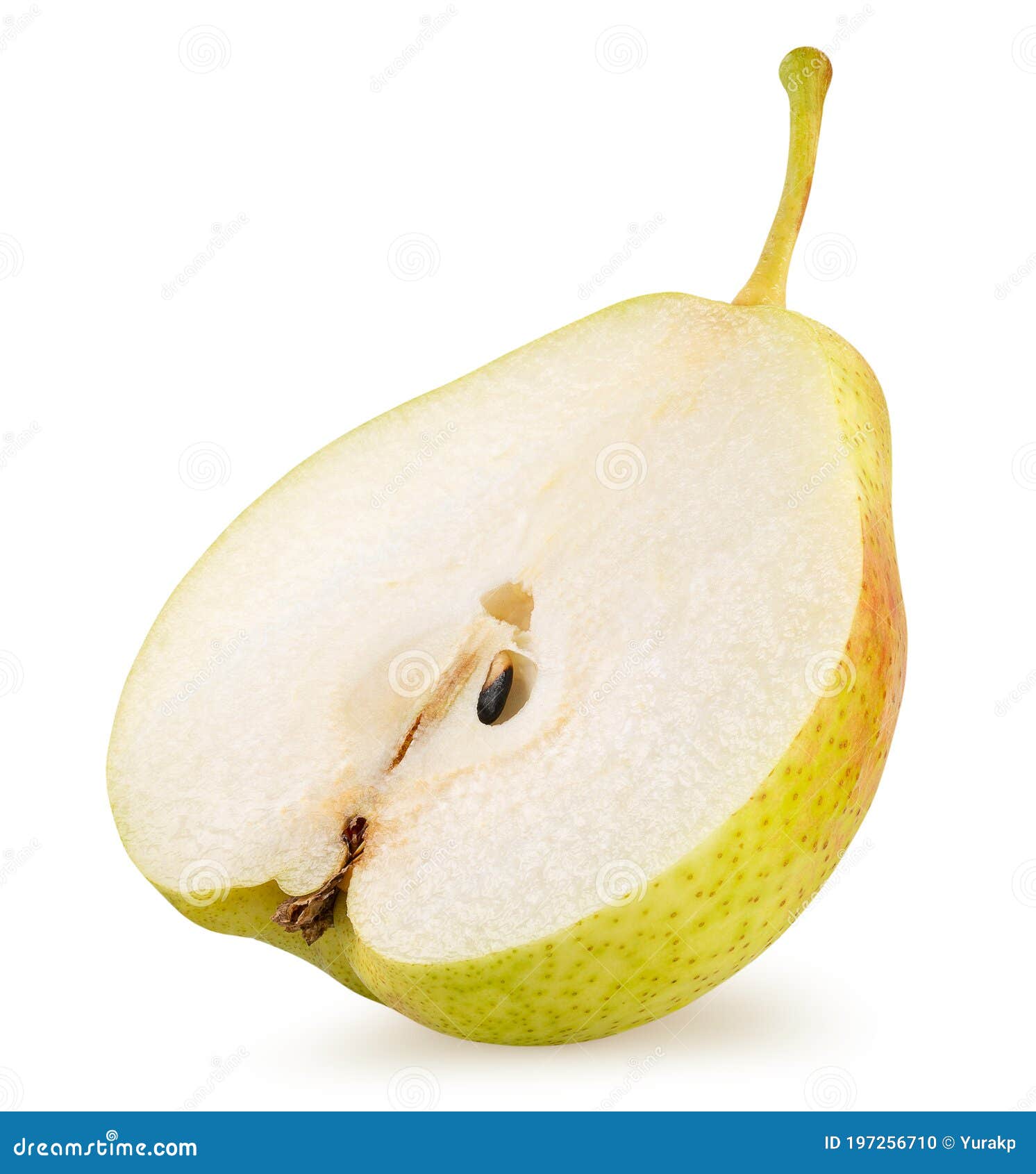 Half of Yellow Pear Isolated on a White Background Stock Photo - Image ...