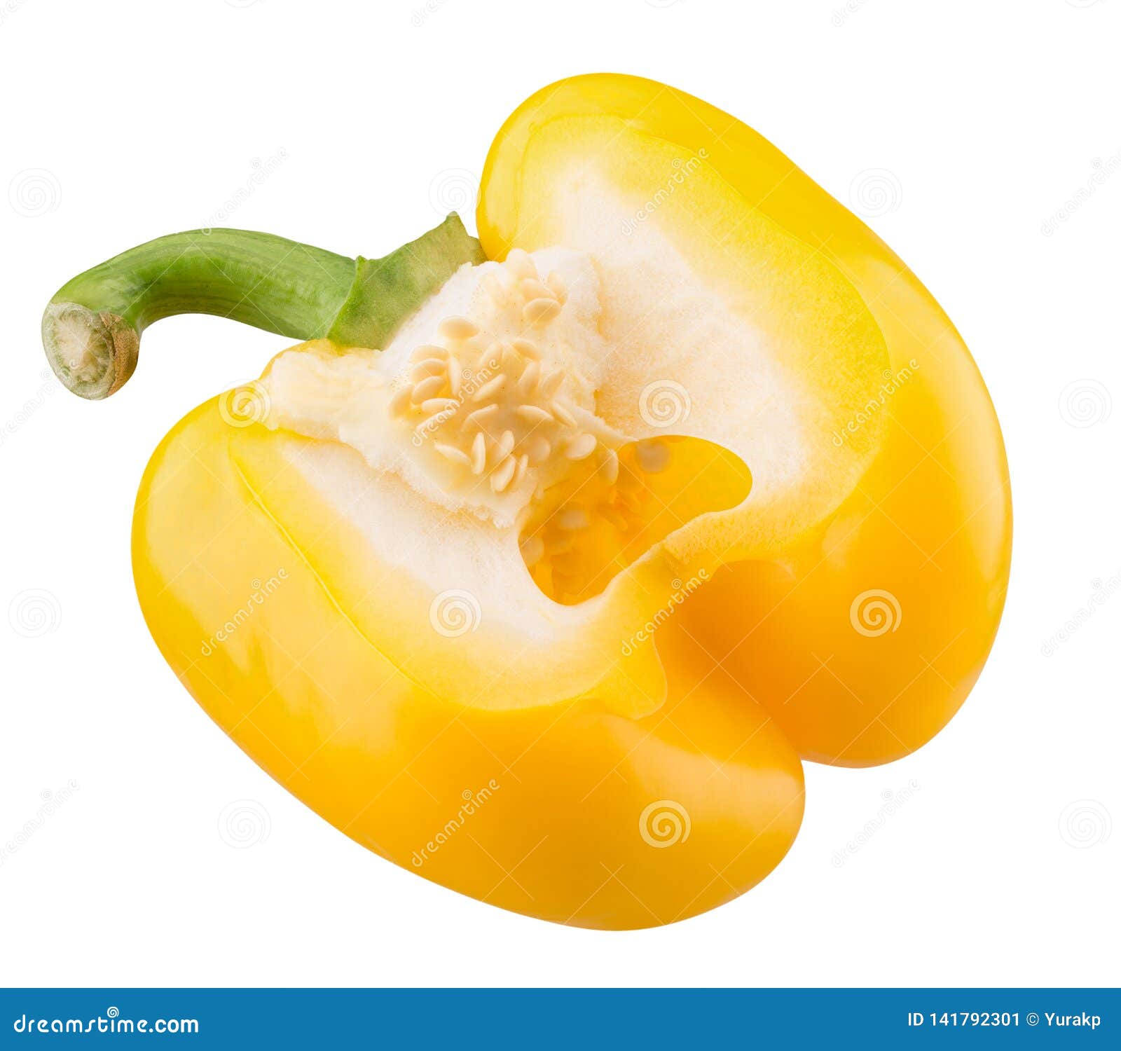 Half of Yellow Pepper Isolated on a White Background Stock Image ...