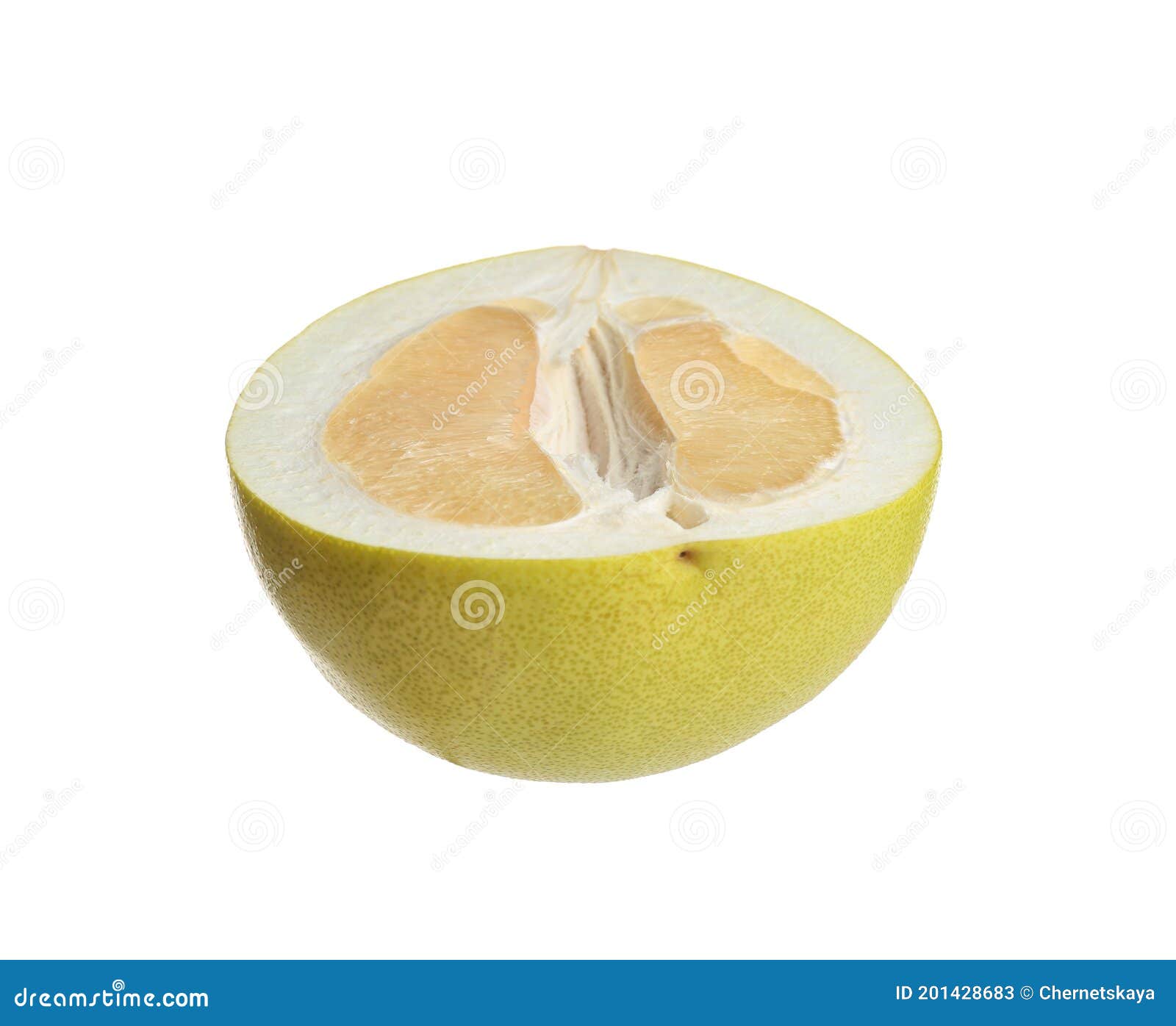 Half of Yellow Pomelo Fruit Isolated on White Stock Image - Image of ...