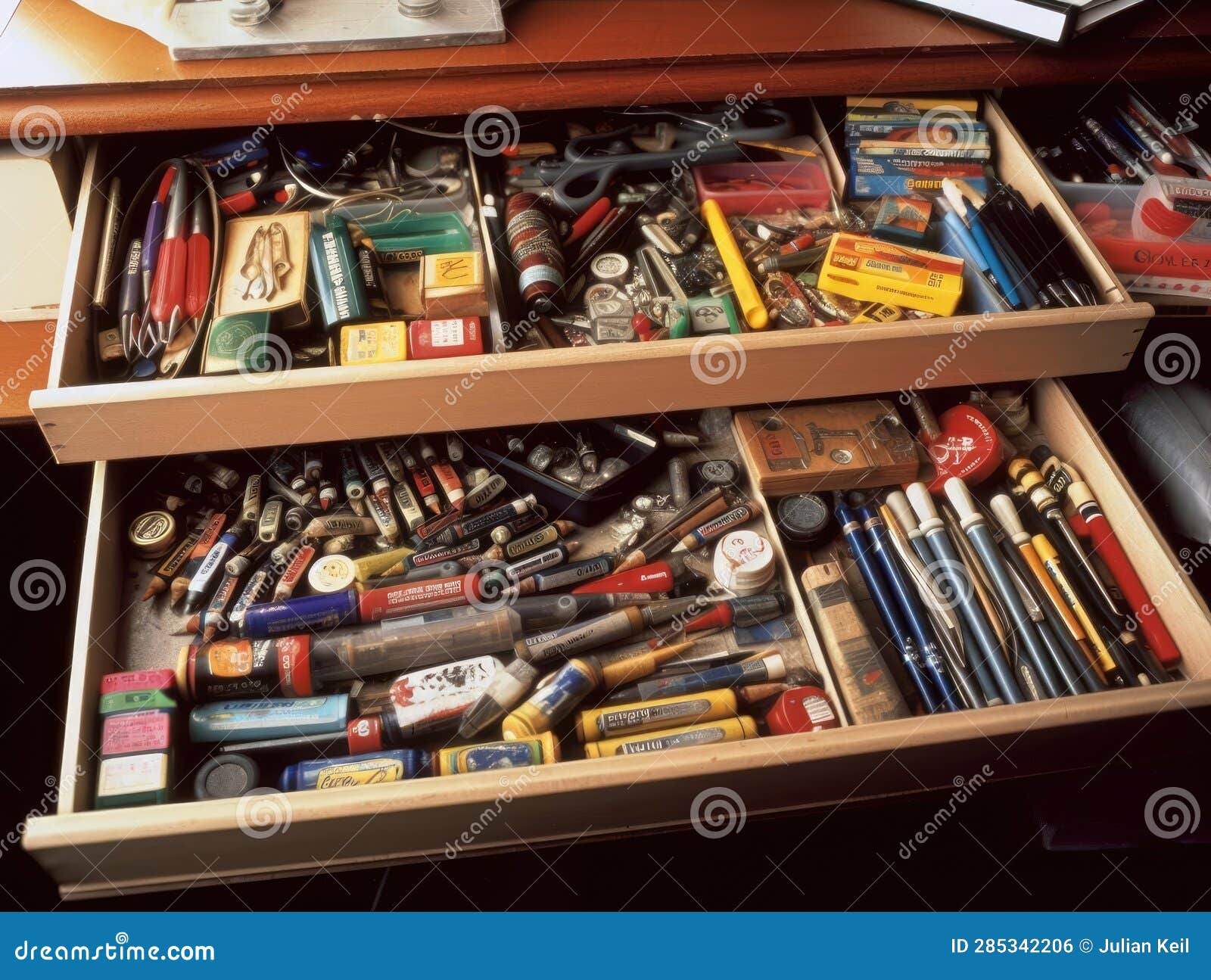 Halfopened Drawer with Supplies Captured with Aperture Stock ...