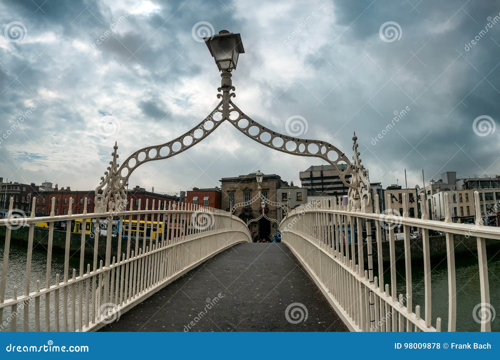 Halfpenny Bridge Over River Liffey in Dublin Editorial Stock Photo ...