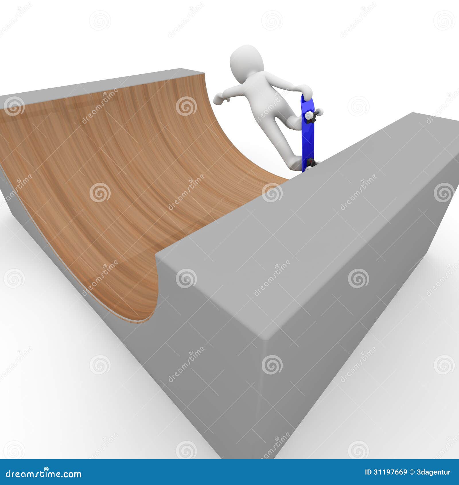Halfpipe skateboard stock illustration. Illustration of action - 31197669