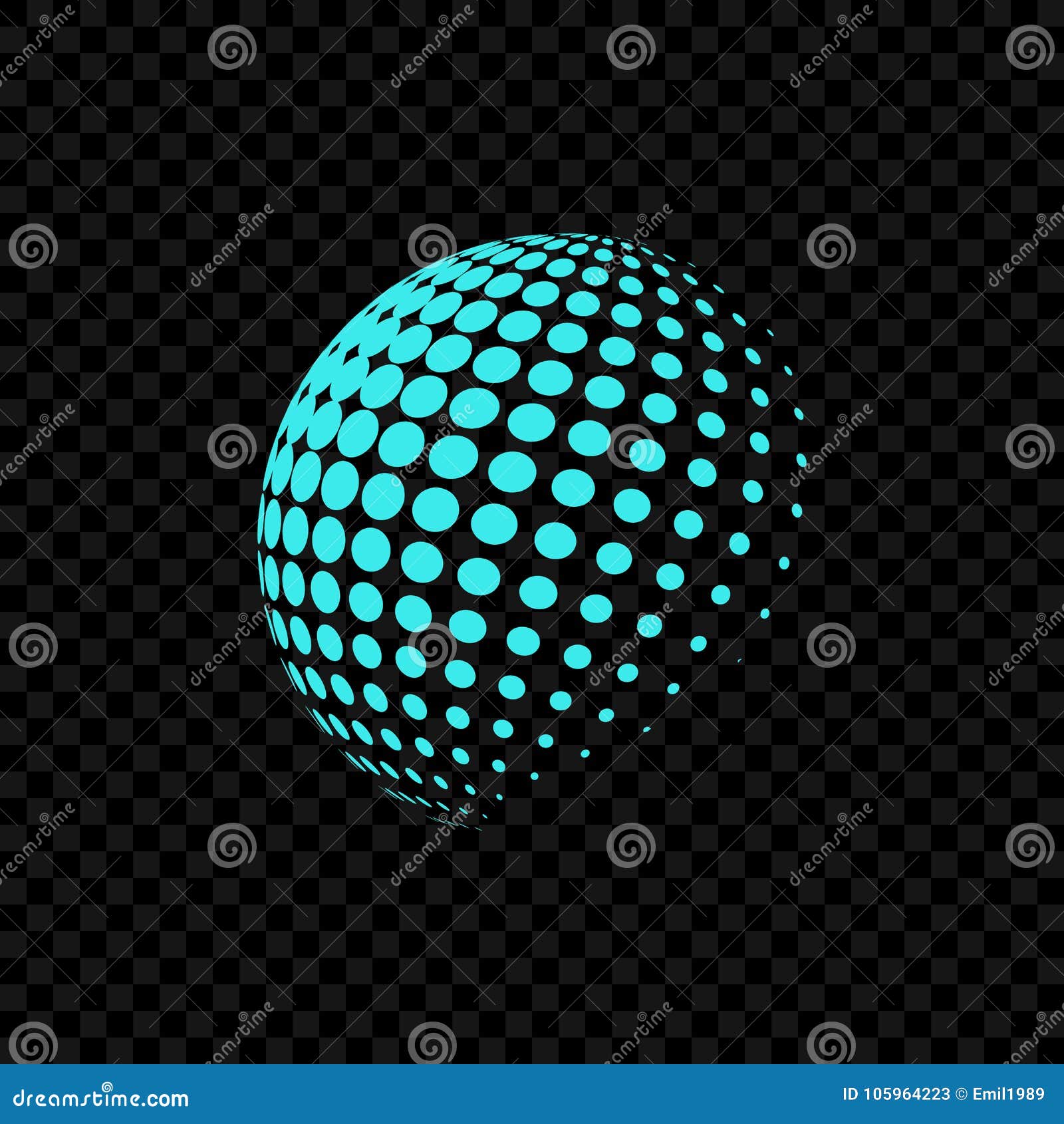 Halftone abstract globe stock illustration. Illustration of object ...