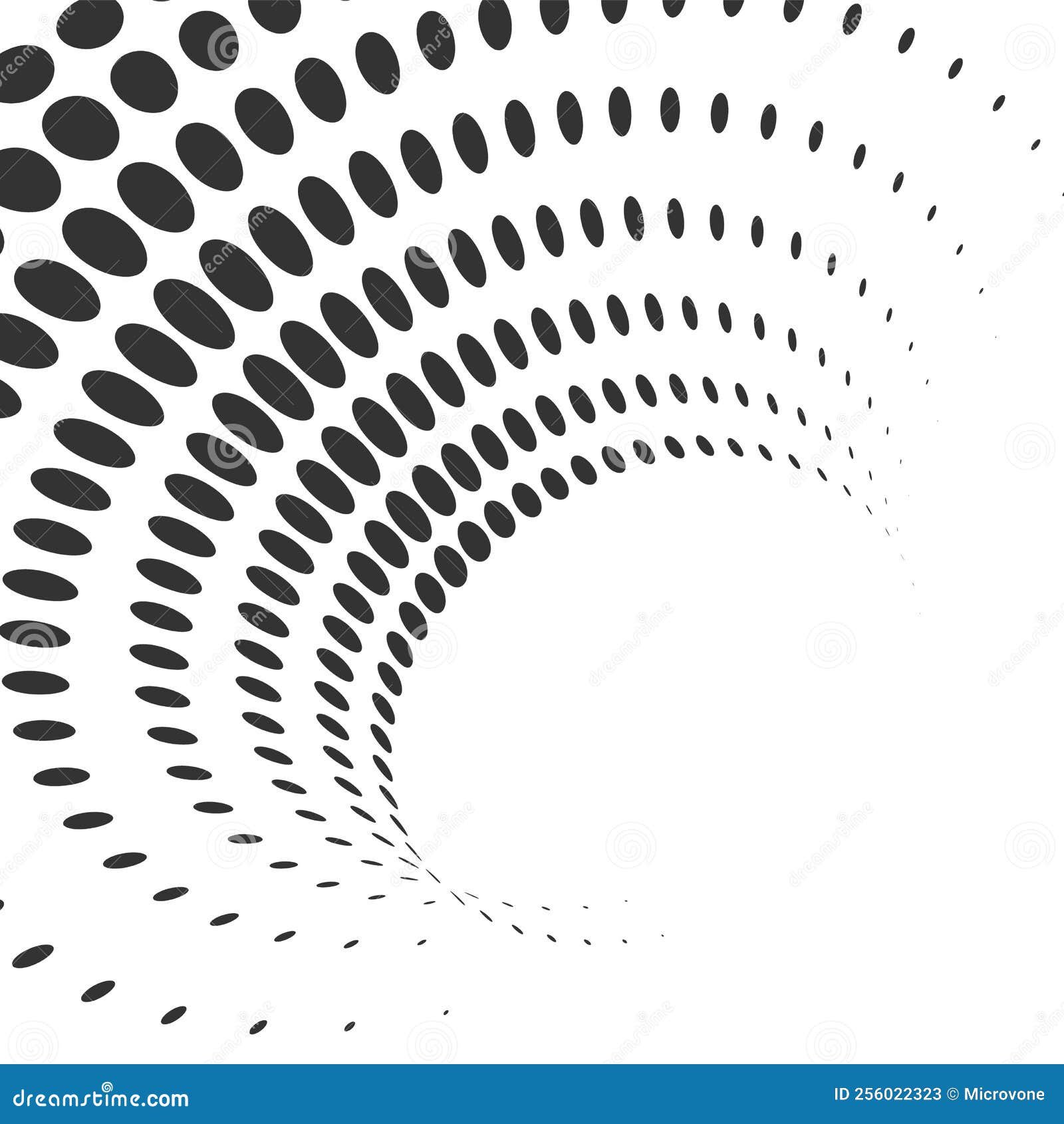 Halftone Abstract Shape. Round Dotted Texture Form Stock Vector ...