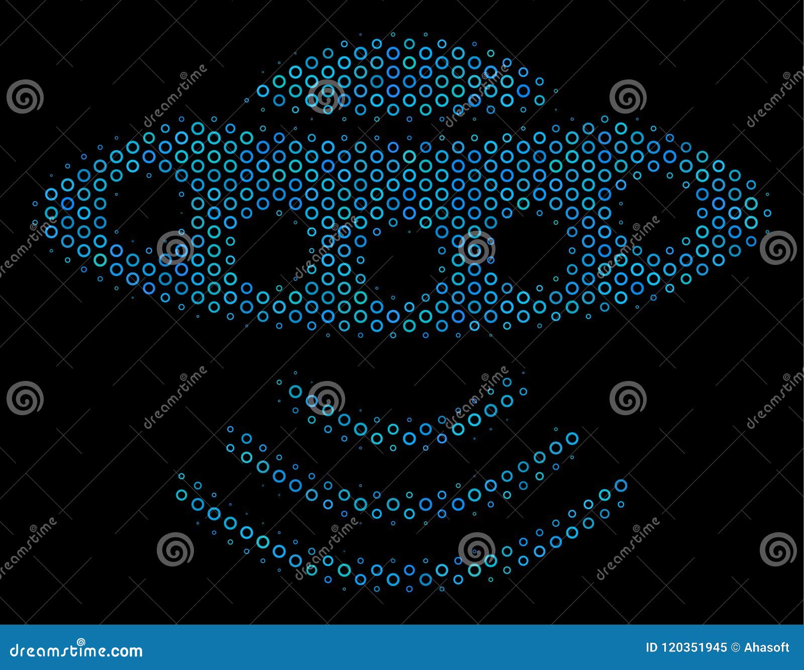Alien Invasion Composition Icon of Halftone Circles Stock Vector ...