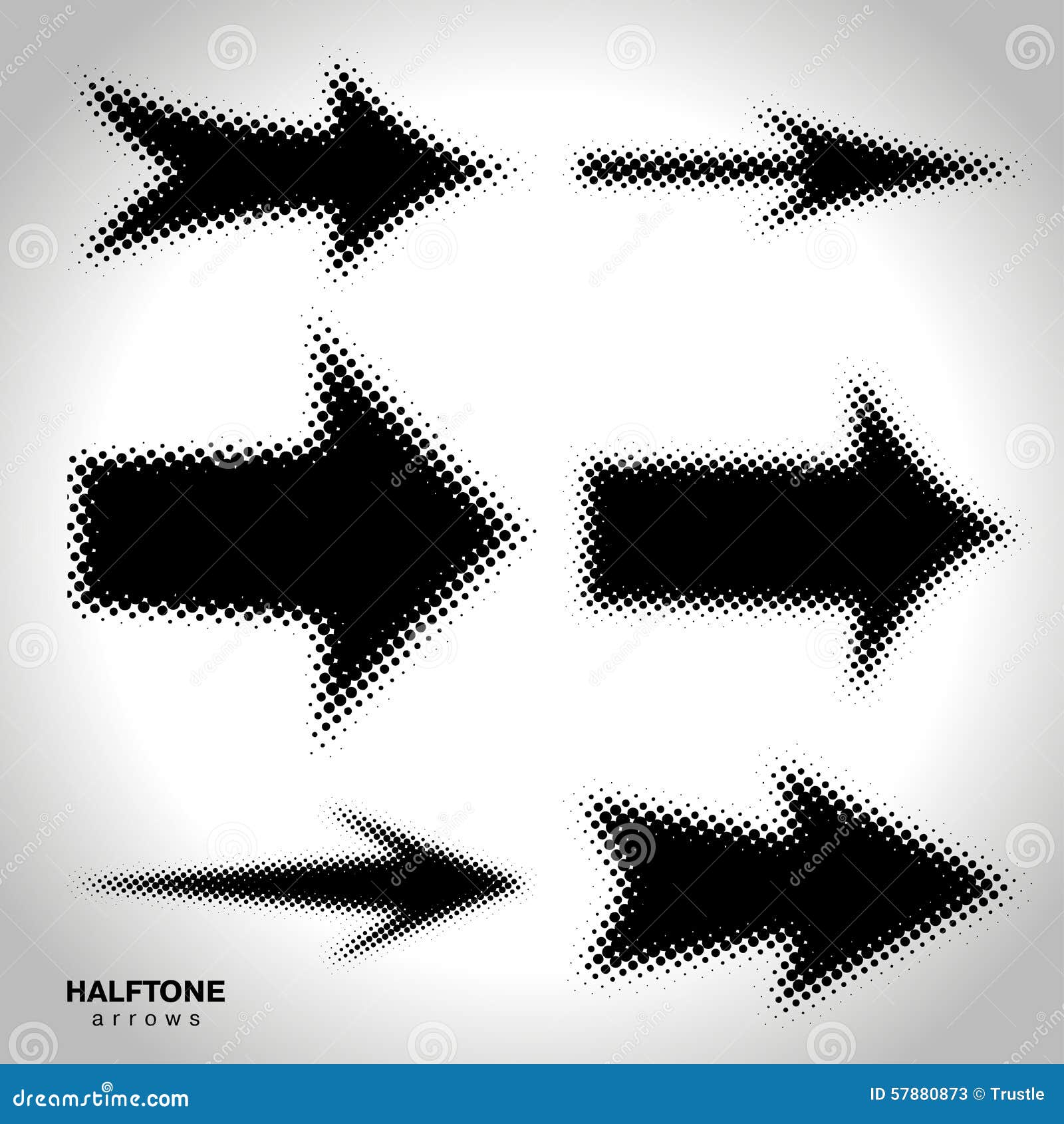 Halftone Arrows stock vector. Illustration of artistic - 57880873