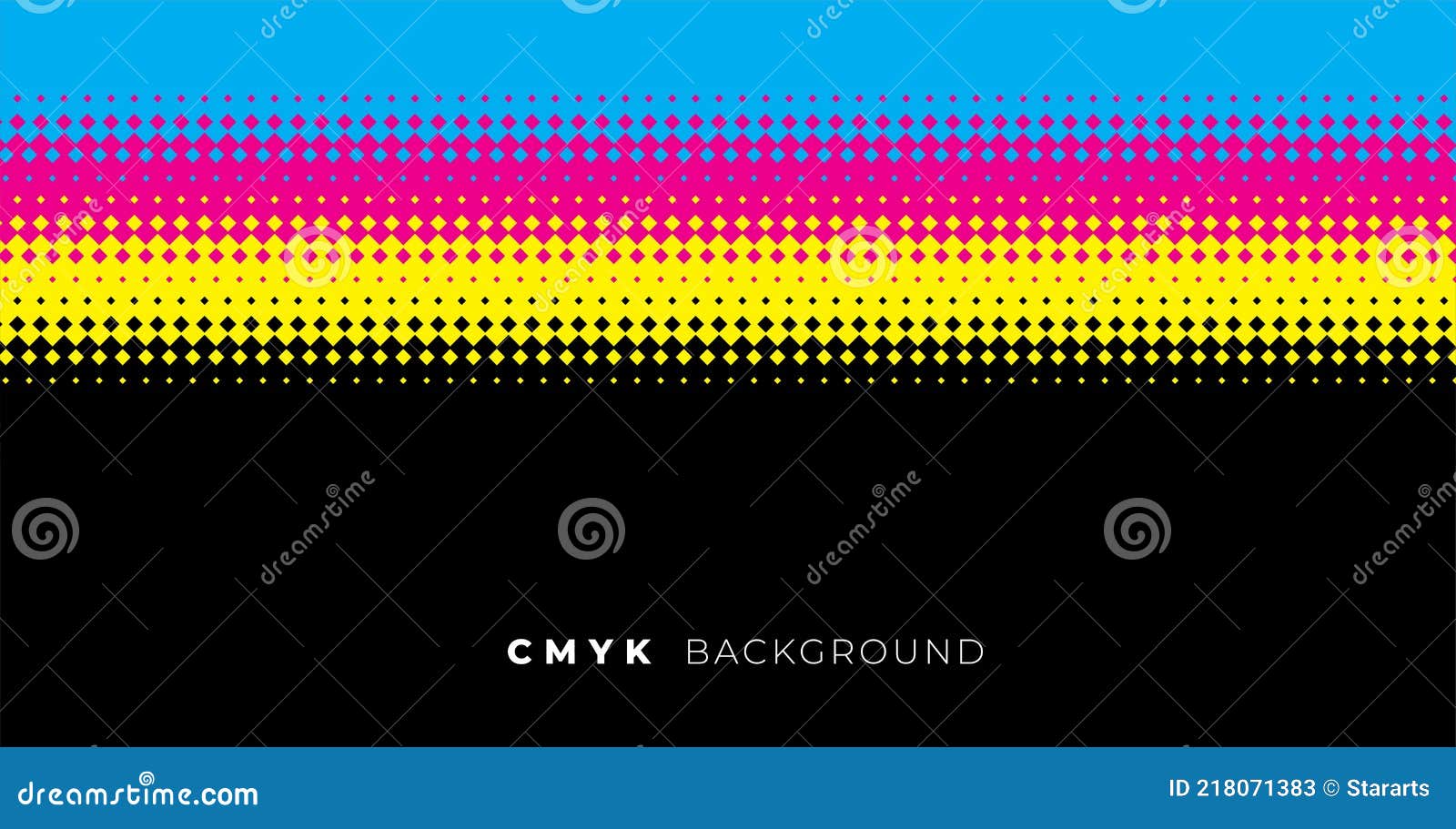Halftone Background with Cmyk Colors Stock Vector - Illustration of ...