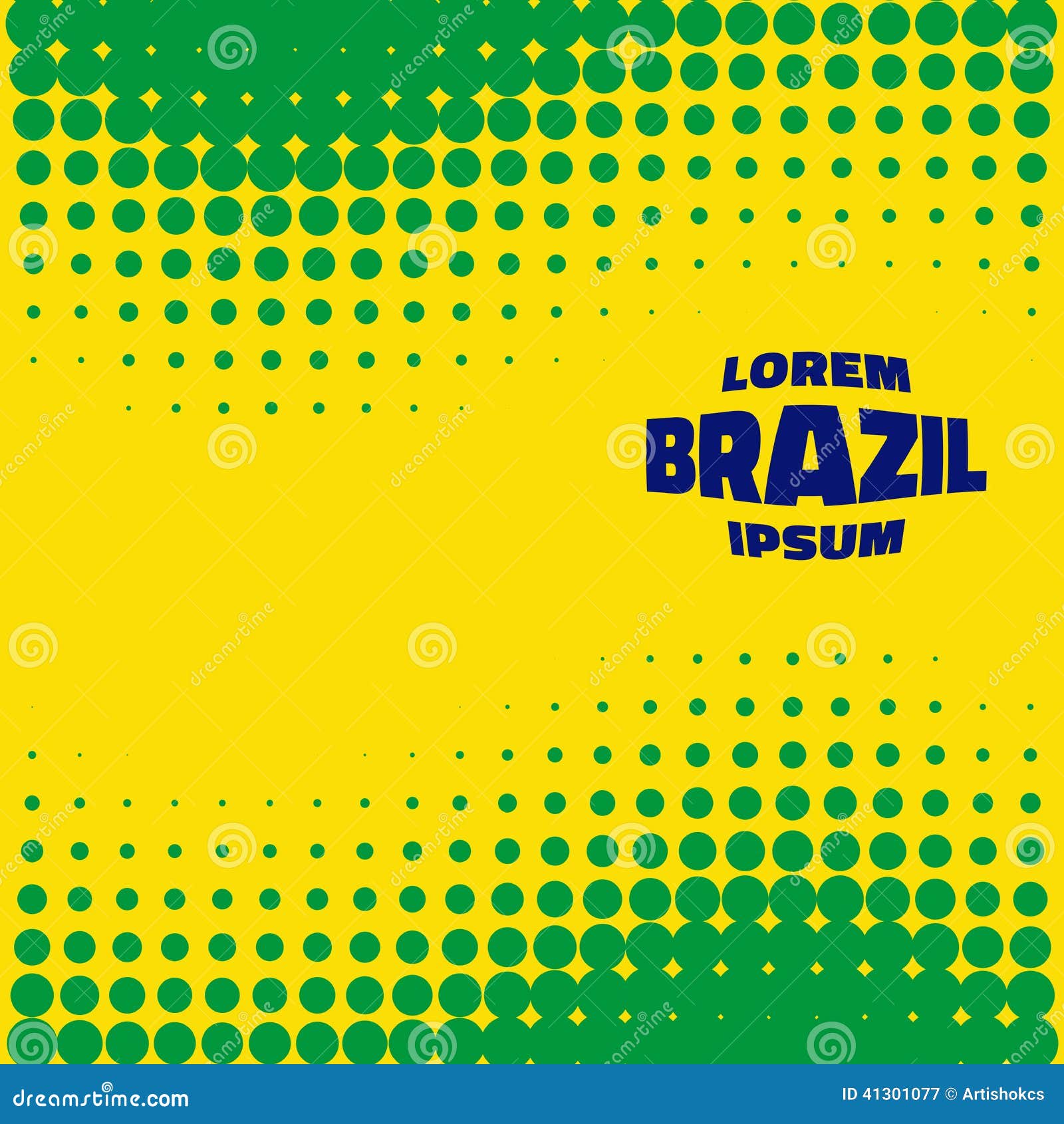 Halftone Background Using Brazil Flag Colors Stock Vector ...