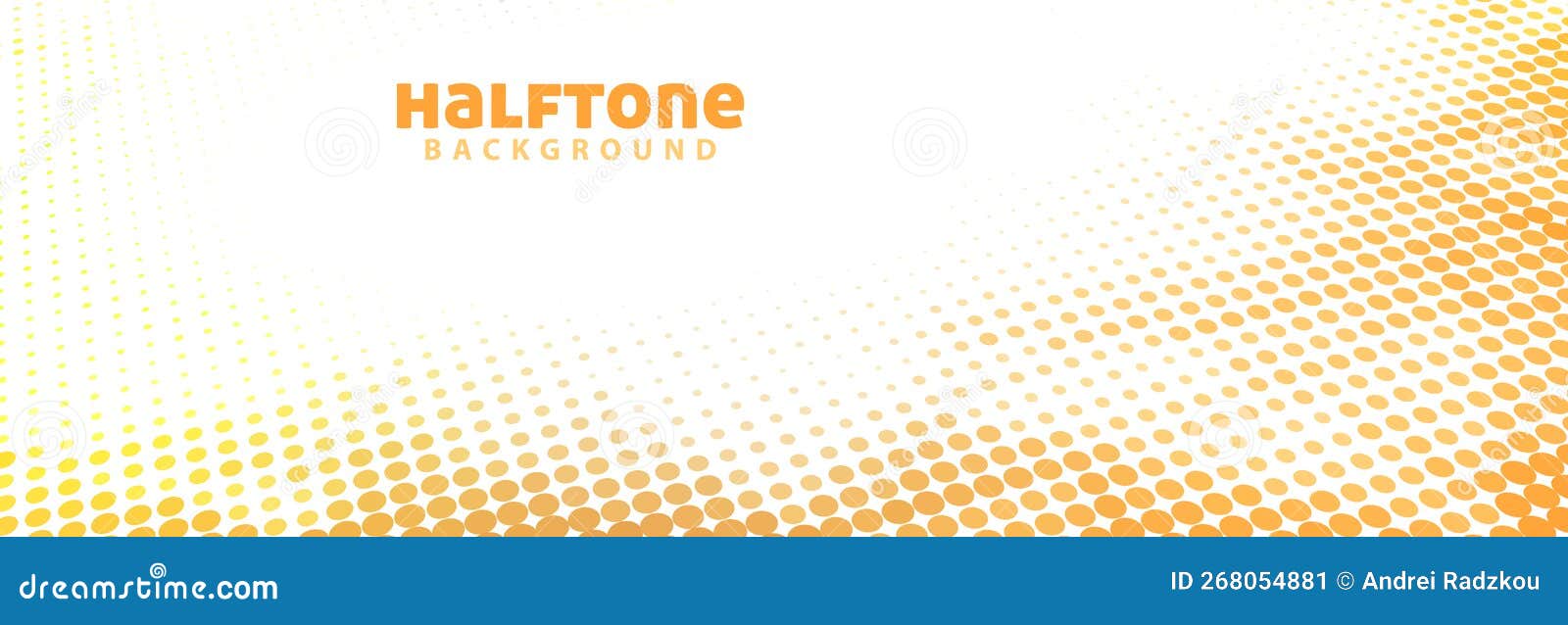 Halftone Background with Yellowish Orange Dots. Simple Wide Vector ...