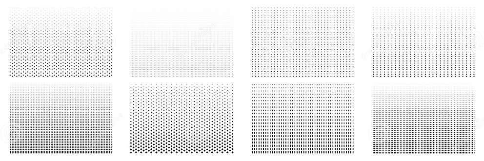 Halftone Backgrounds with Linear Gradients. Half Tone Patterns with Dot ...