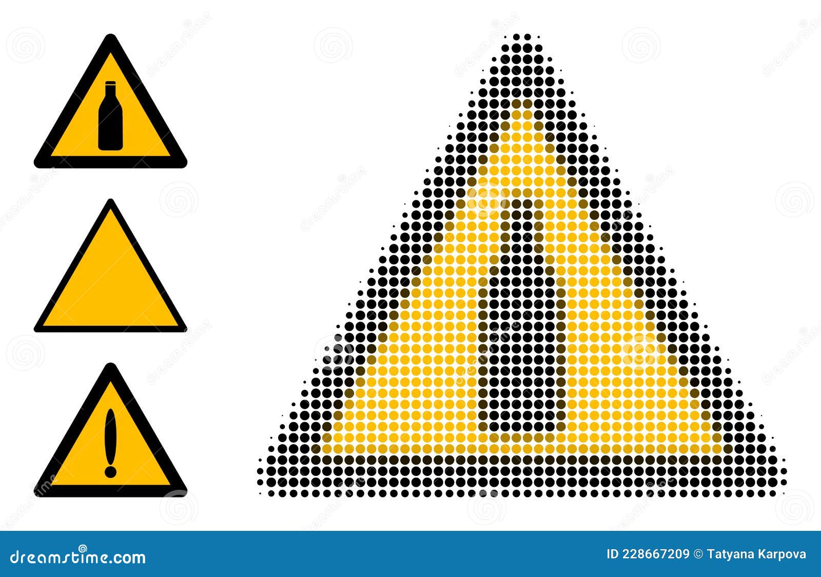 Beer Warning Sign Yellow. Alcohol Hazard Attention Symbol. Danger Road ...