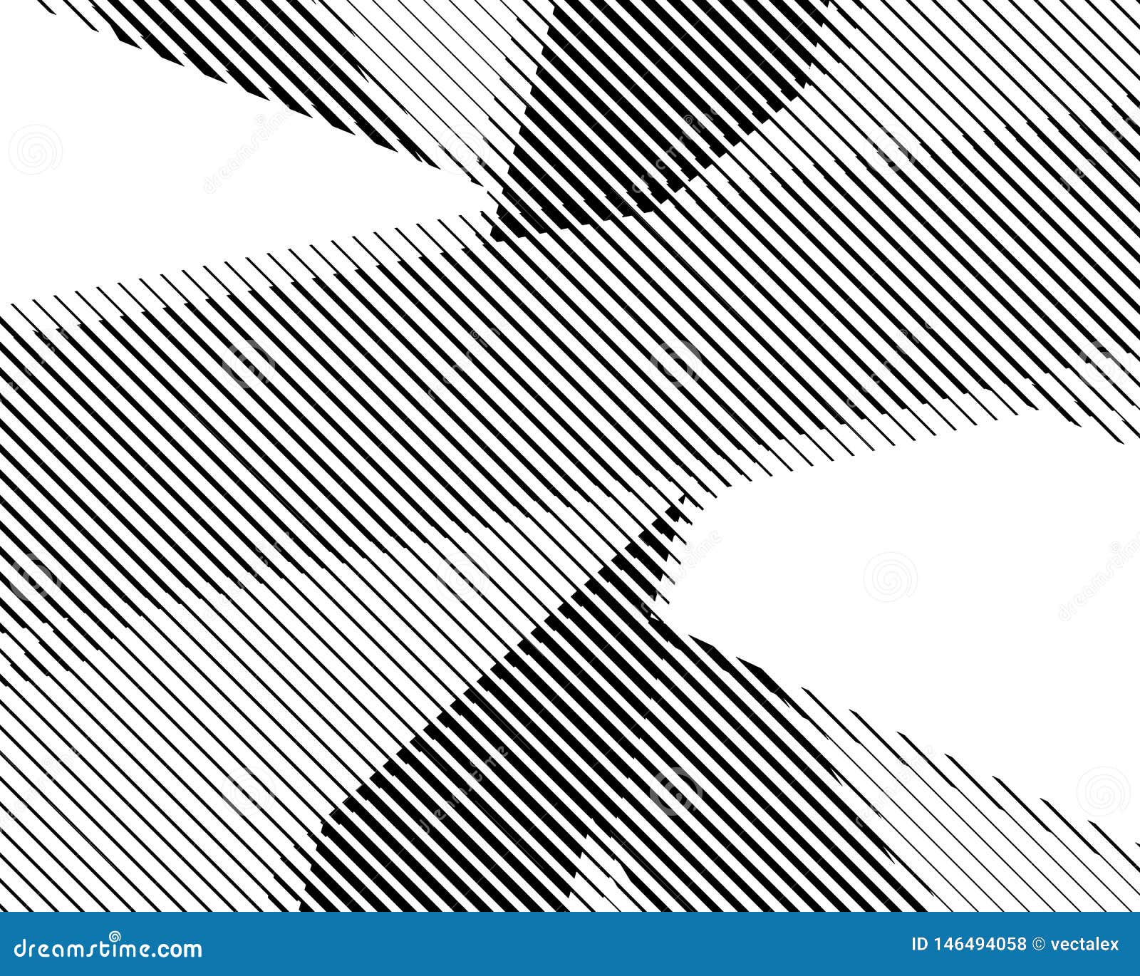 Halftone Bitmap Lines Retro Background Black And White Pattern Vector ...