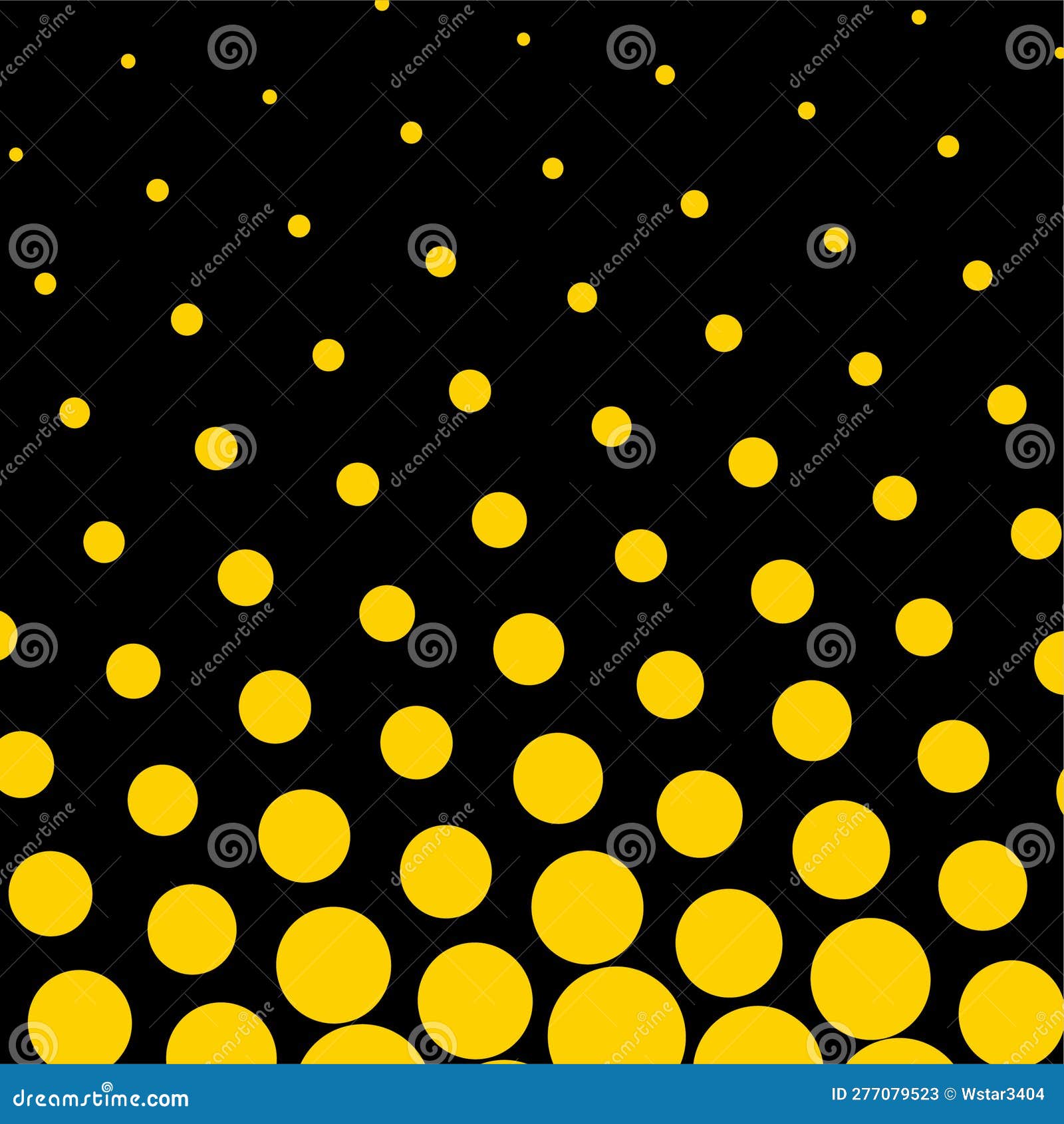 Halftone Black Background with Yellow Dots Stock Vector - Illustration ...