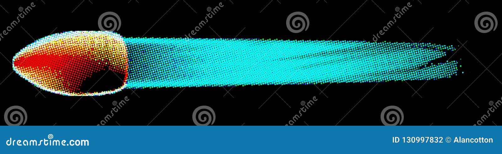 Speeding Bullet Halftone Abstract Stock Illustration - Illustration of ...