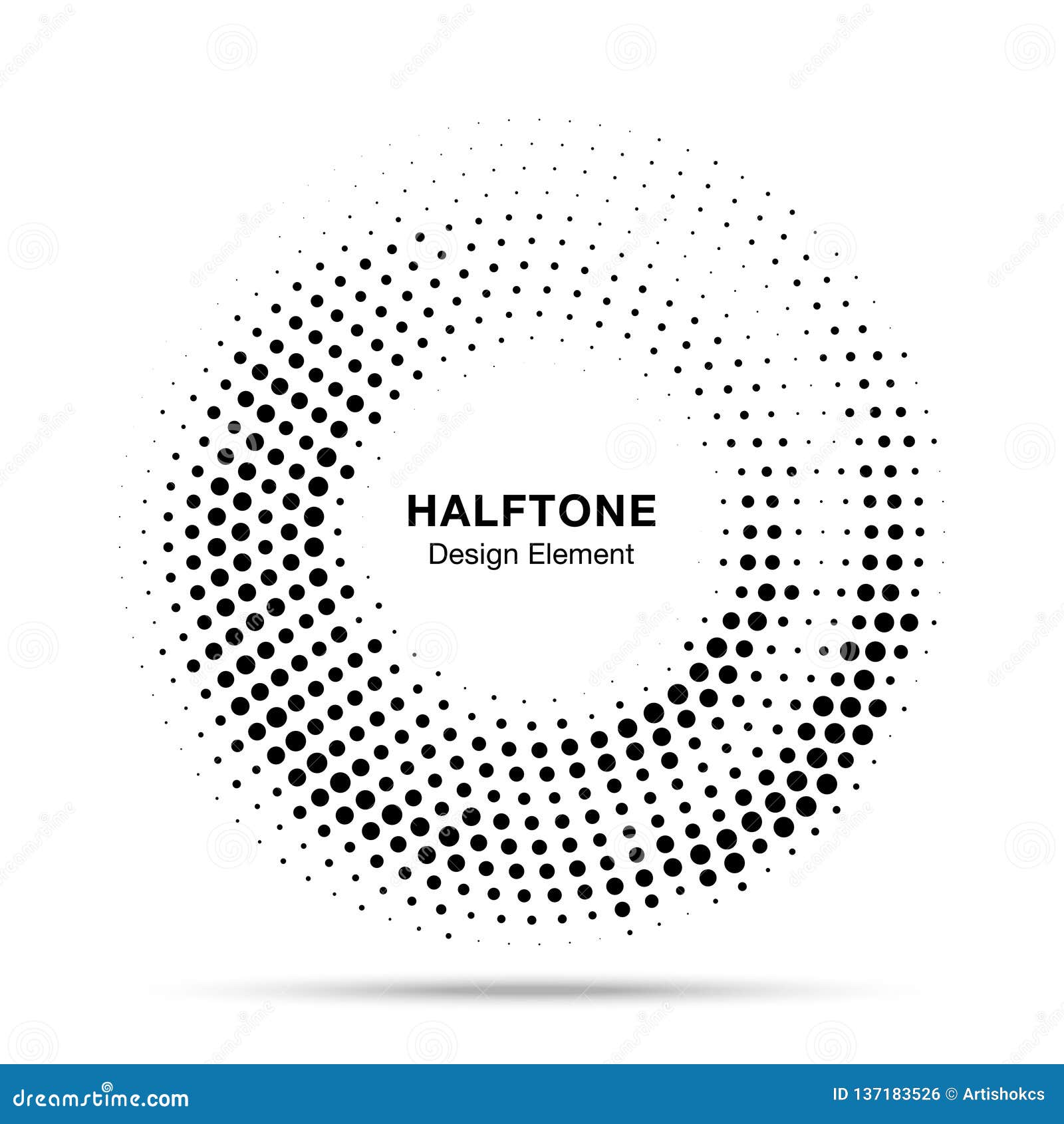 Dotted Frame. Background For Text Of Uniformly Decreasing Circles ...