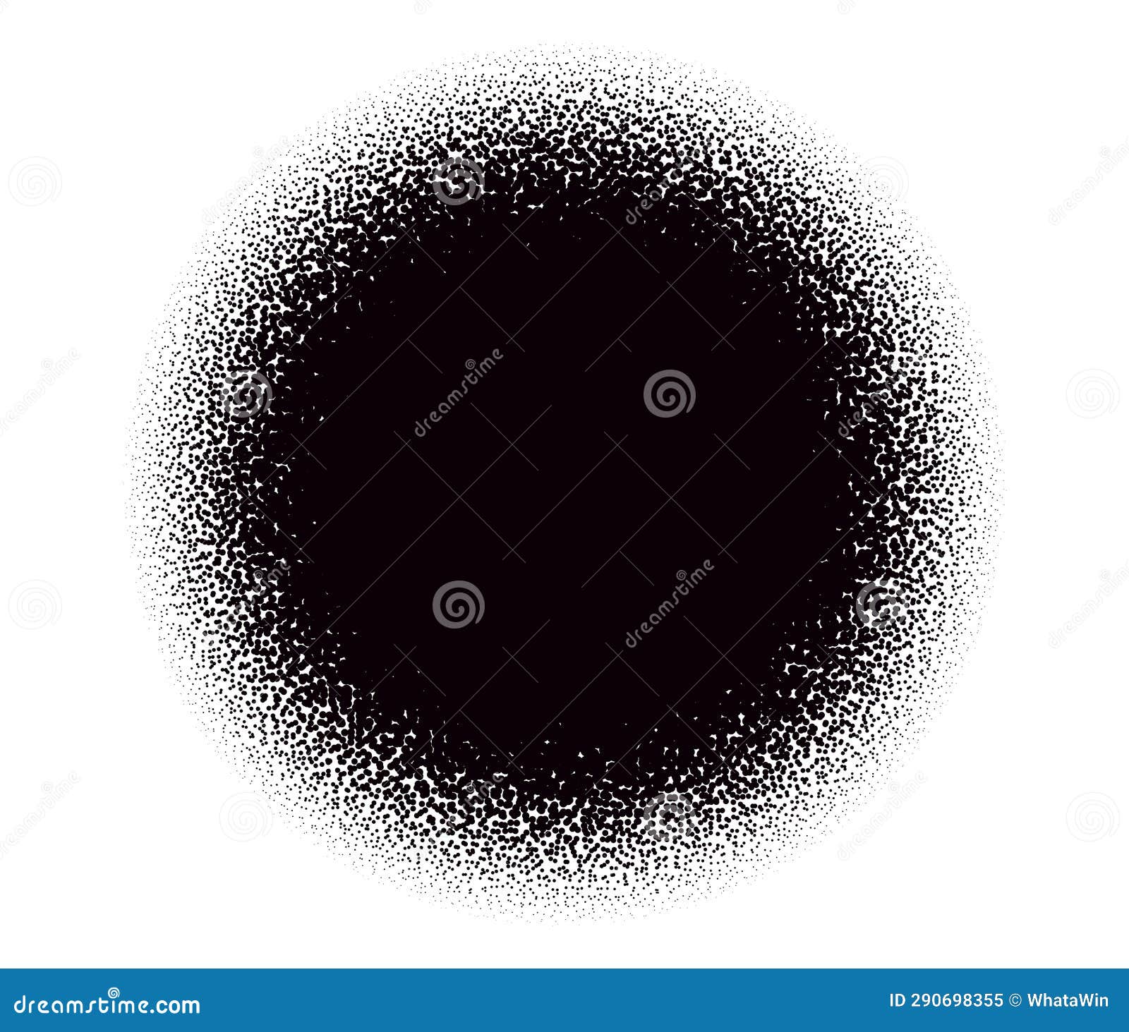 Halftone Circle, Duotone Dot Pattern on White Background Stock Vector ...