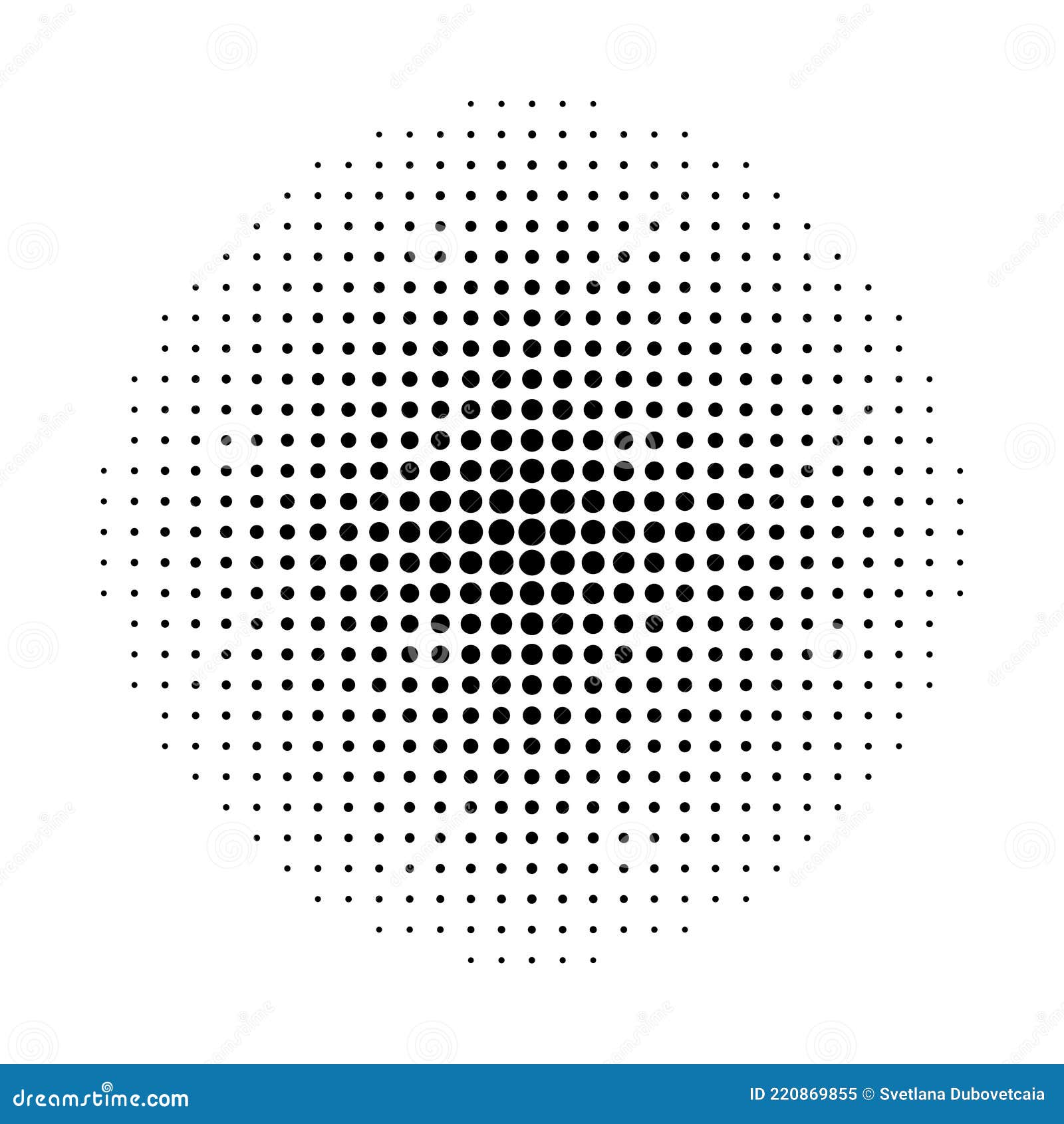Circle Fade Dot. Effect Halftone Dots. Frame Focus. Futuristic Ring ...