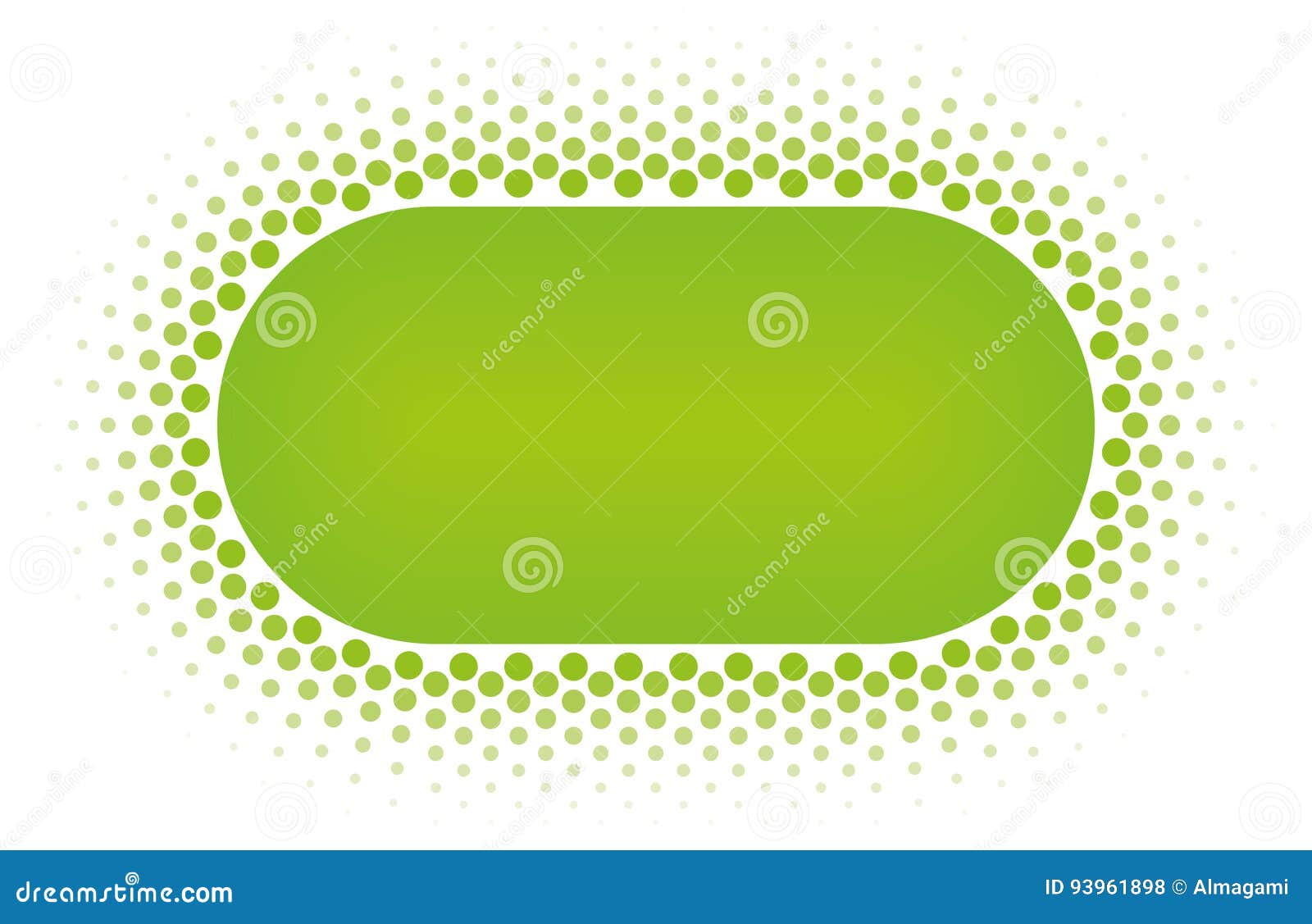 Green Rectangle Logo With White Circles