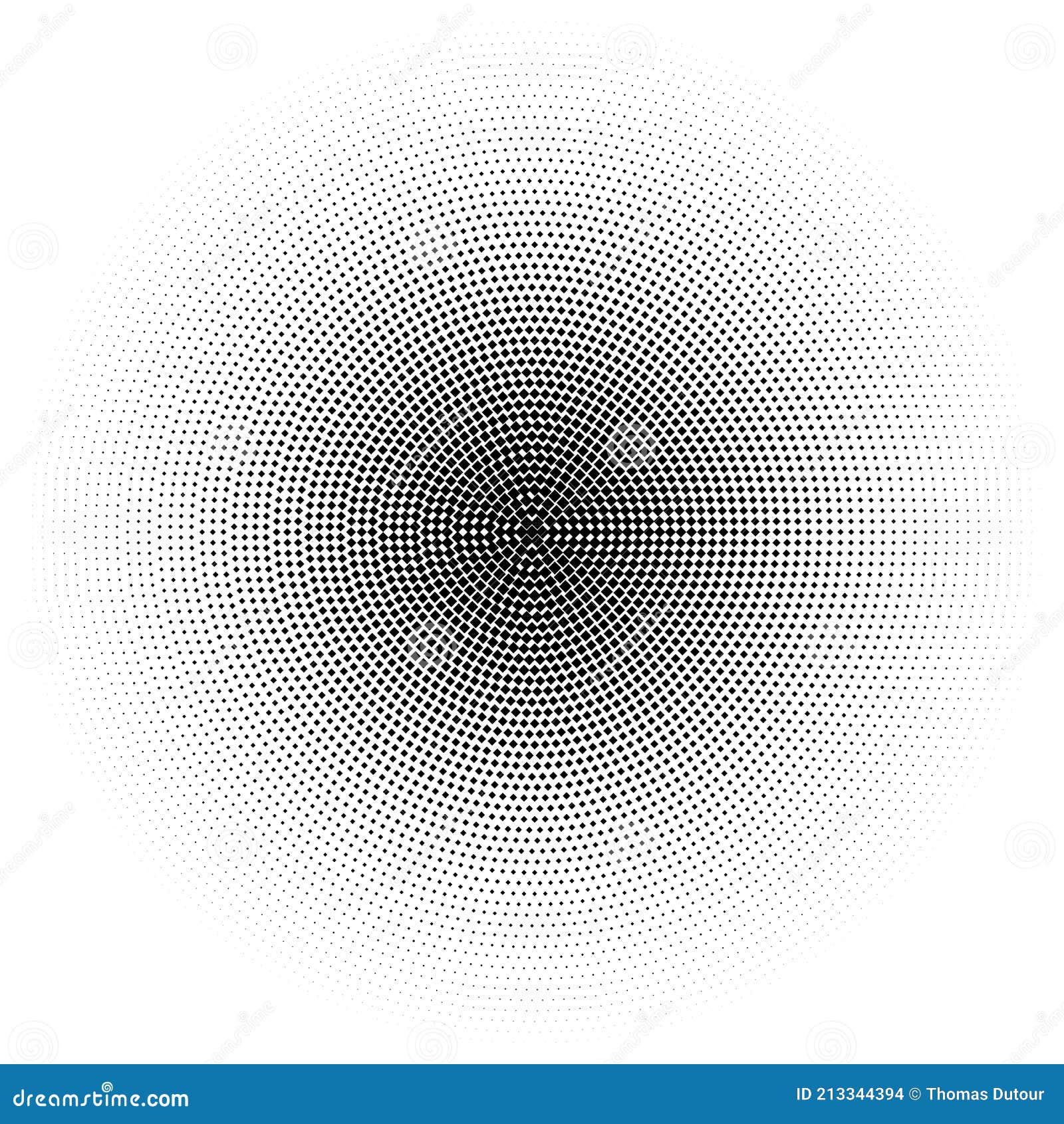 Halftone Circle Made of Squares Stock Photo - Image of background ...
