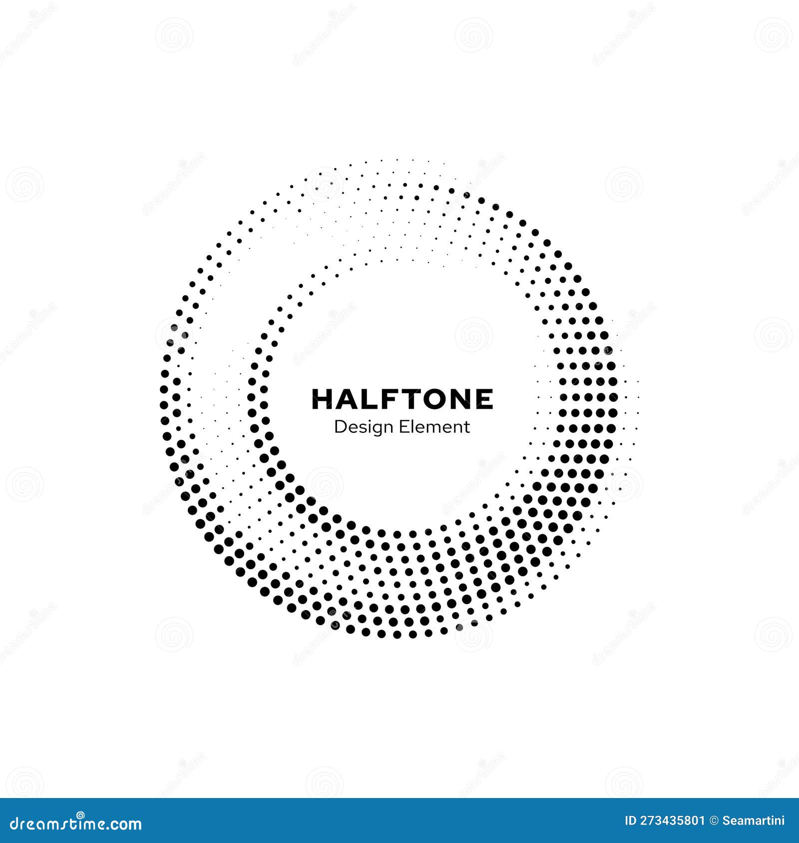 Halftone Circle Pattern Border Frame of Black Dots Stock Vector - Illustration of black, banner ...