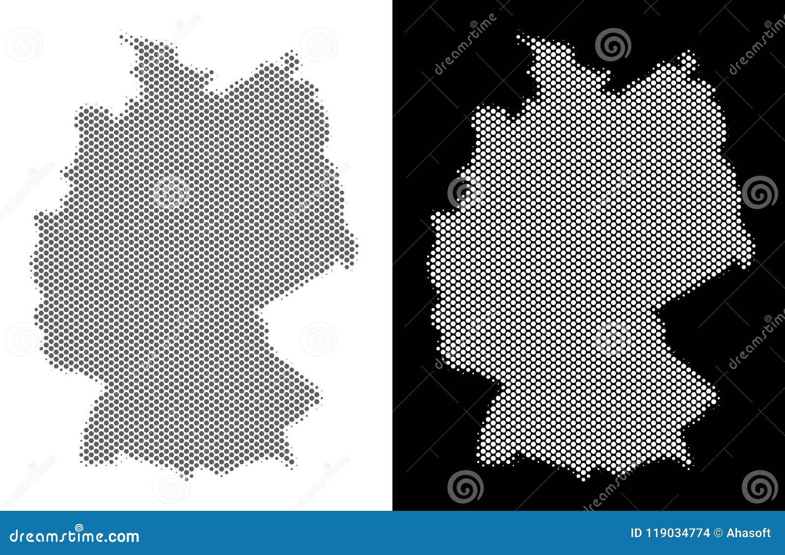 Pixel Map Of Germany. Vector Dotted Map Of Germany Isolated On White ...