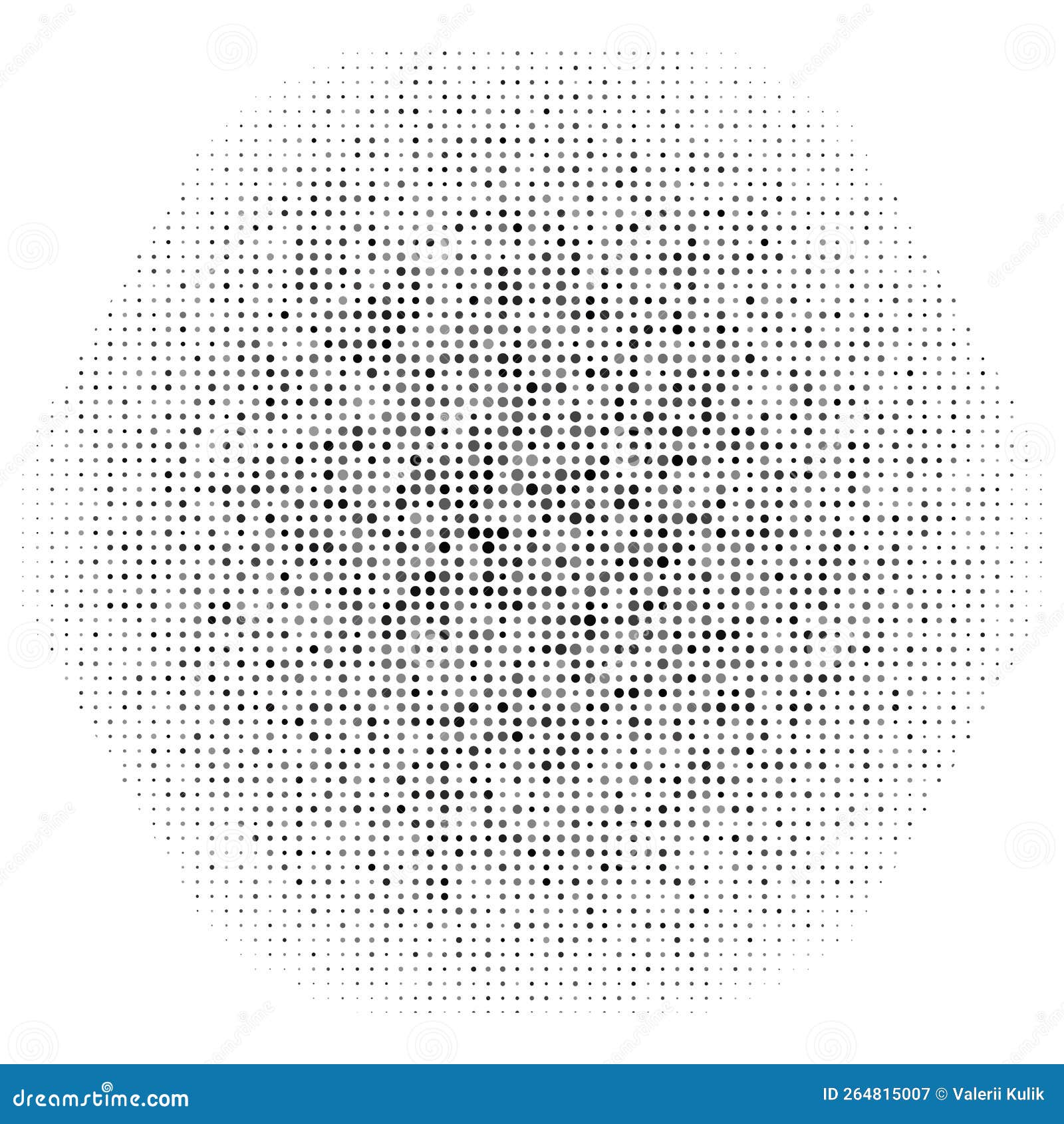 A Halftone Circle. Pop Art Template. Abstract Halftone Background ...