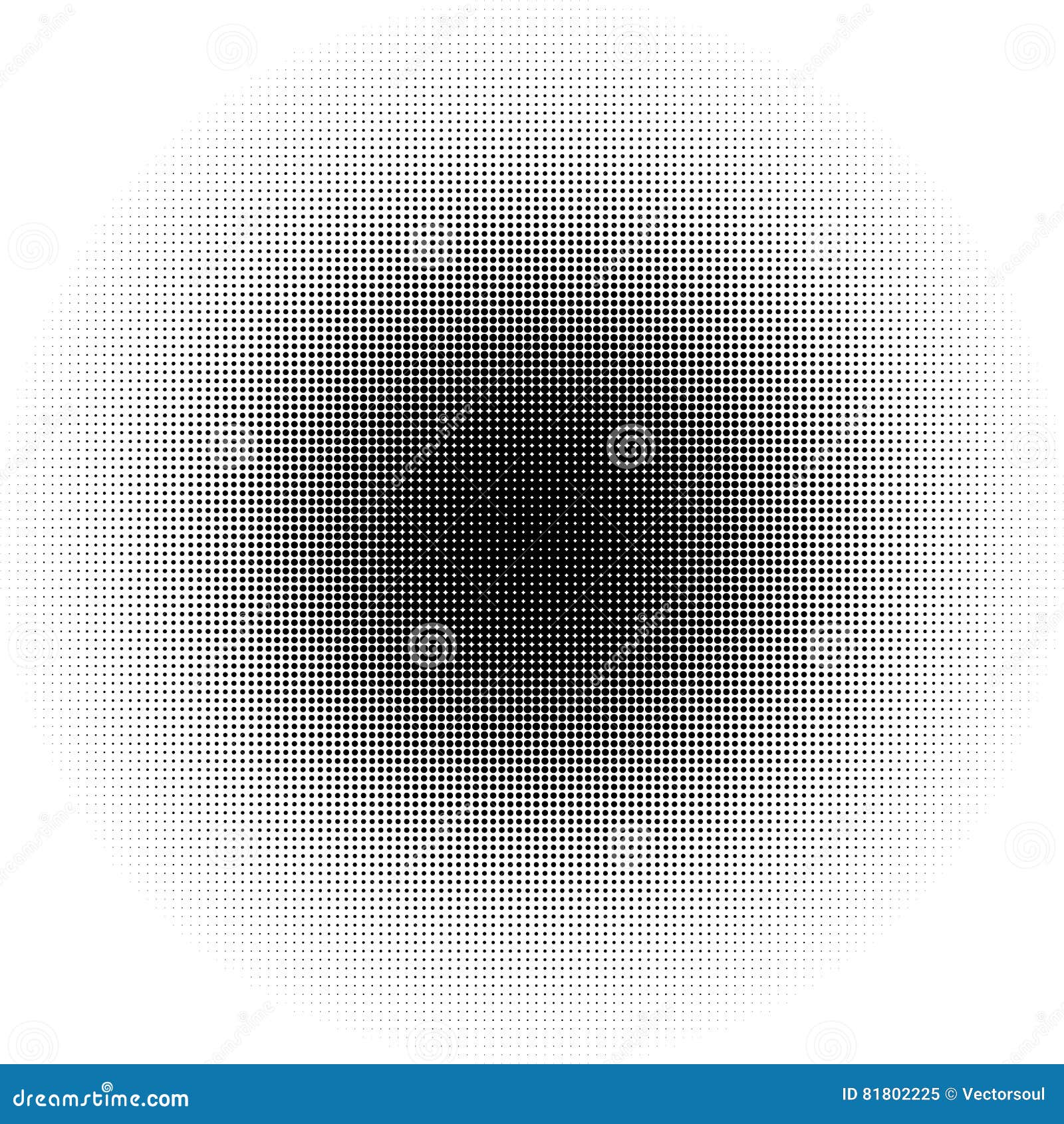 Halftone Circles, Halftone Dots Pattern. Monochrome Half-tone Stock ...