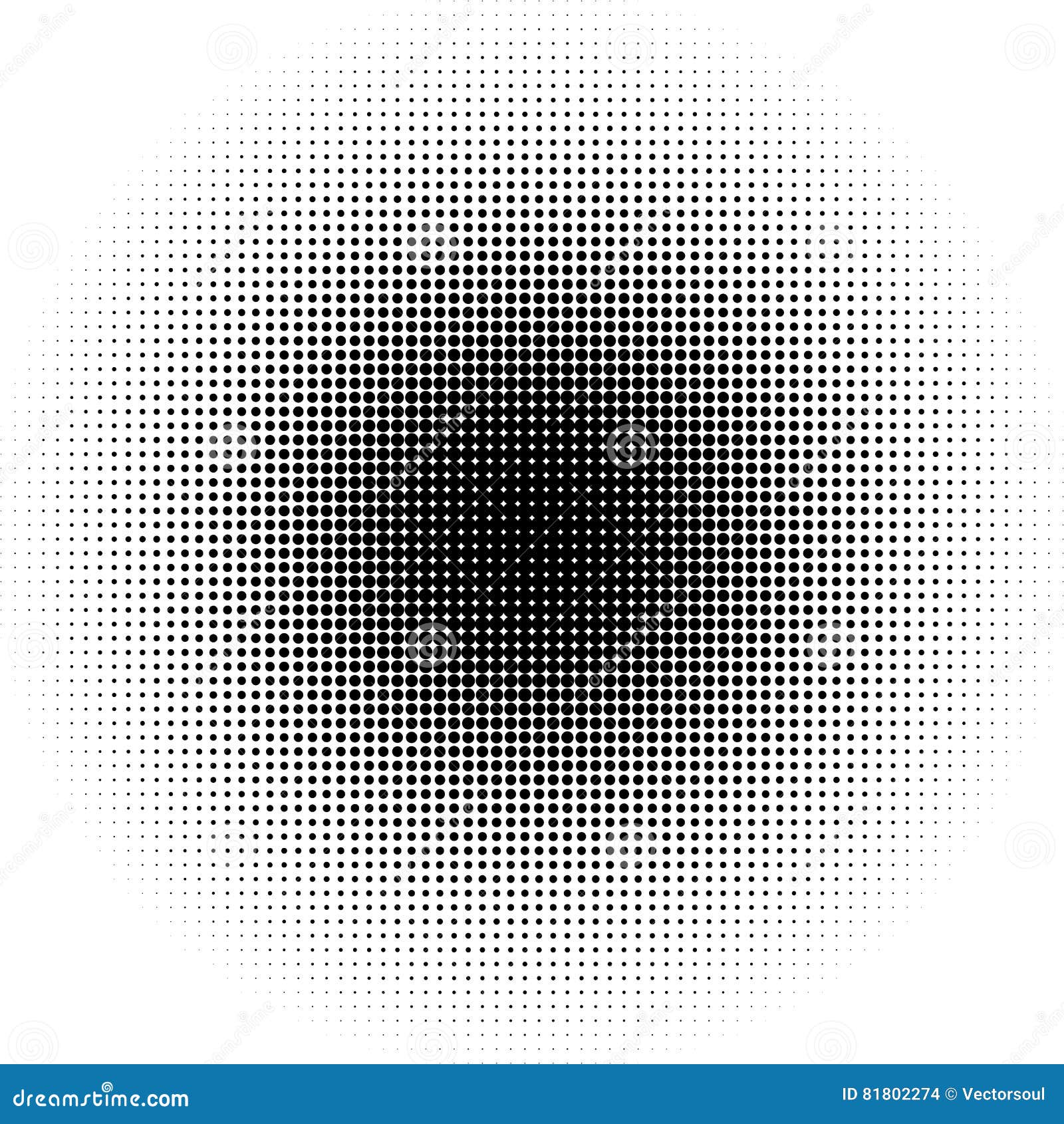 Halftone Circles Effect, Dot Pattern. Vector Illustration. Isolated On ...