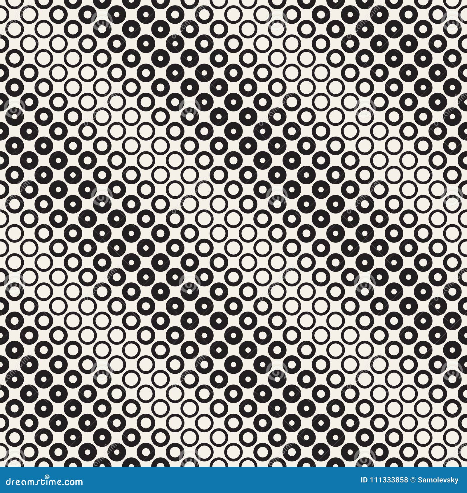 Halftone Circles Vector Seamless Pattern. Abstract Geometric Texture ...