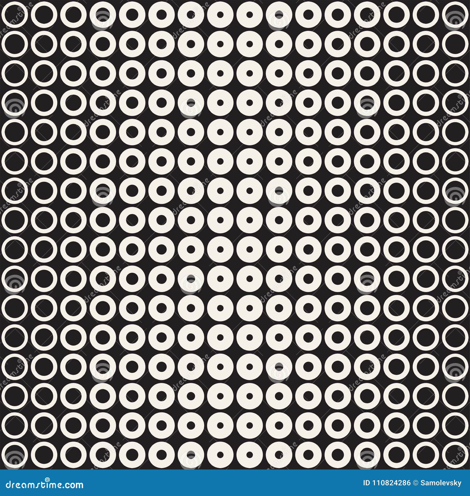 Halftone Circles Vector Seamless Pattern. Abstract Geometric Texture ...