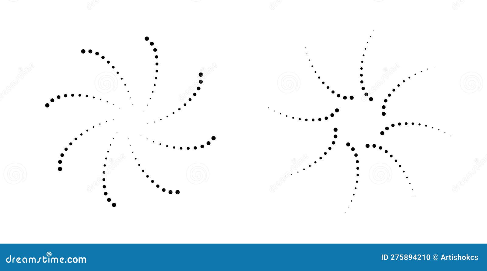 Halftone Circular Dotted Frames Set. Circle Dots Background. Round ...