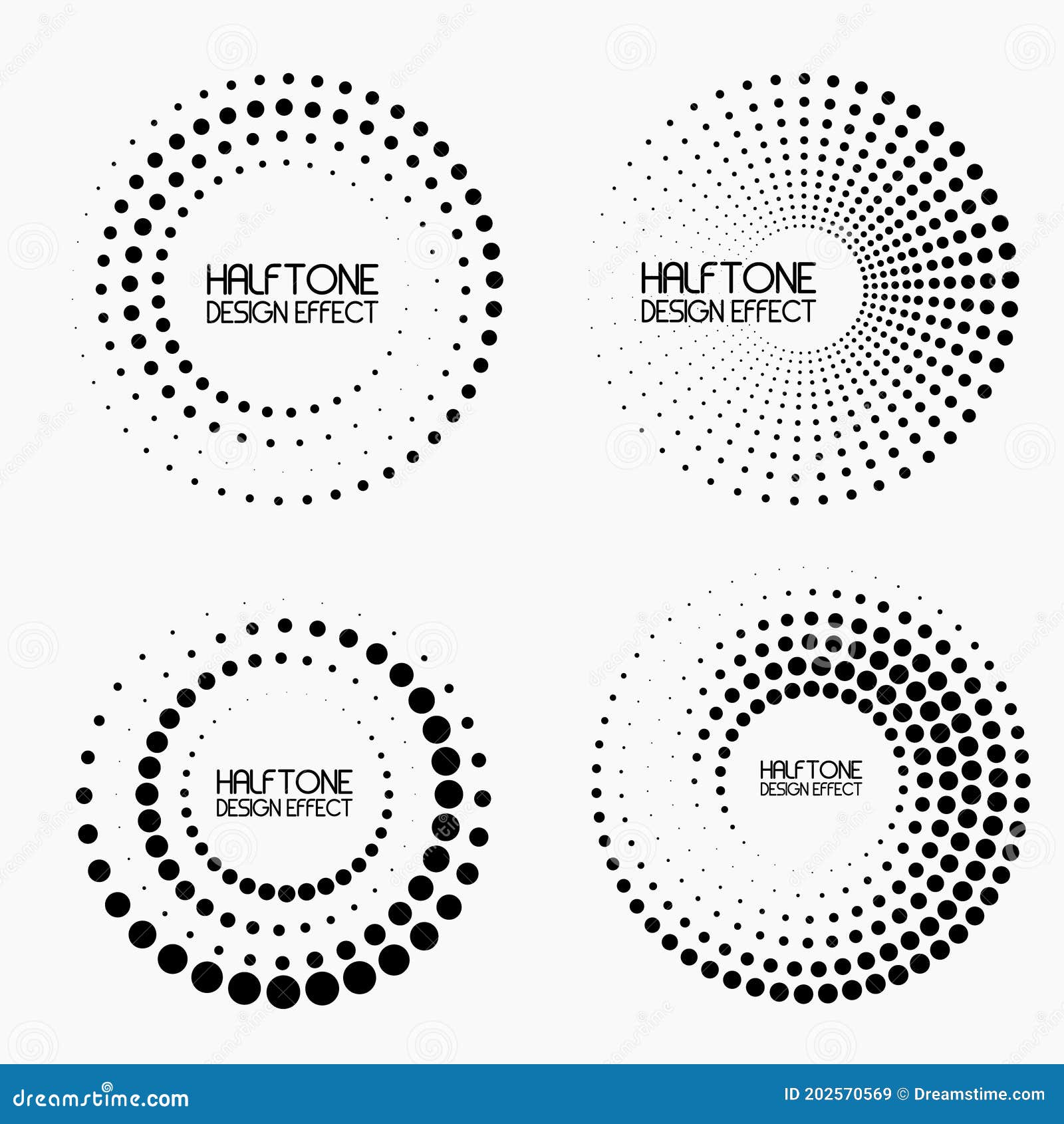Halftone circular pattern. stock illustration. Illustration of ...